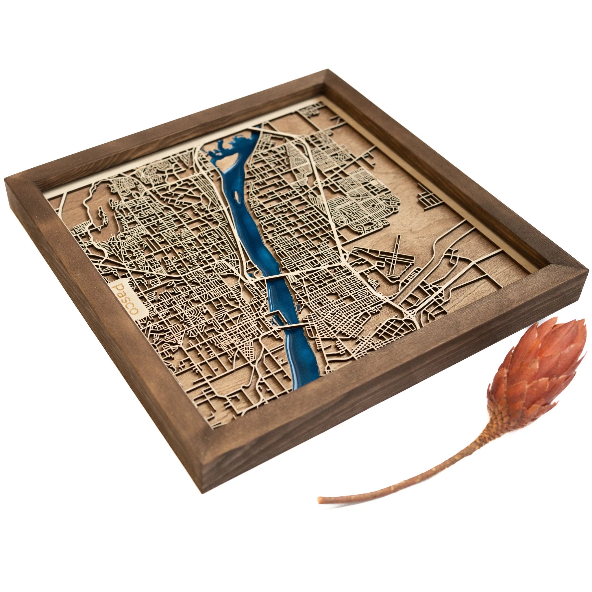 Pasco Map | Wood and Epoxy
