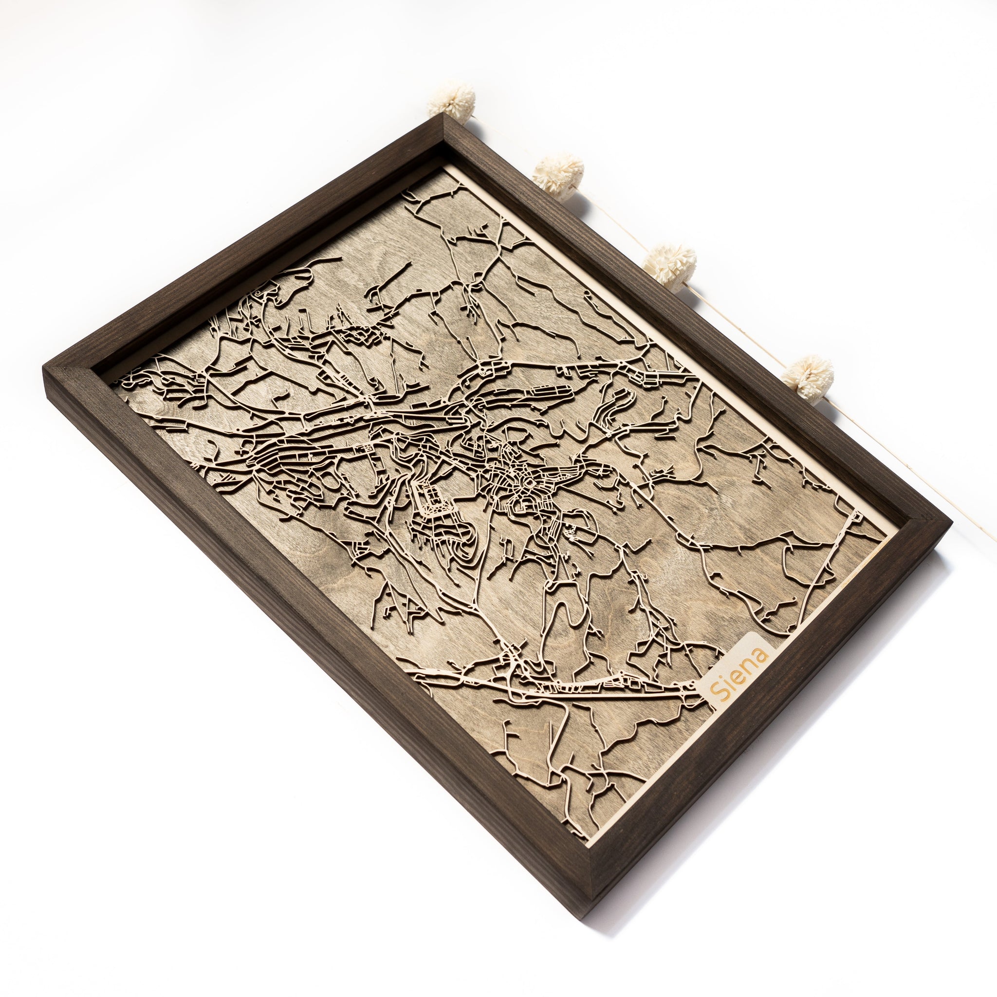 Siena Themed Gift | Custom Wooden Map | DifferentMaps