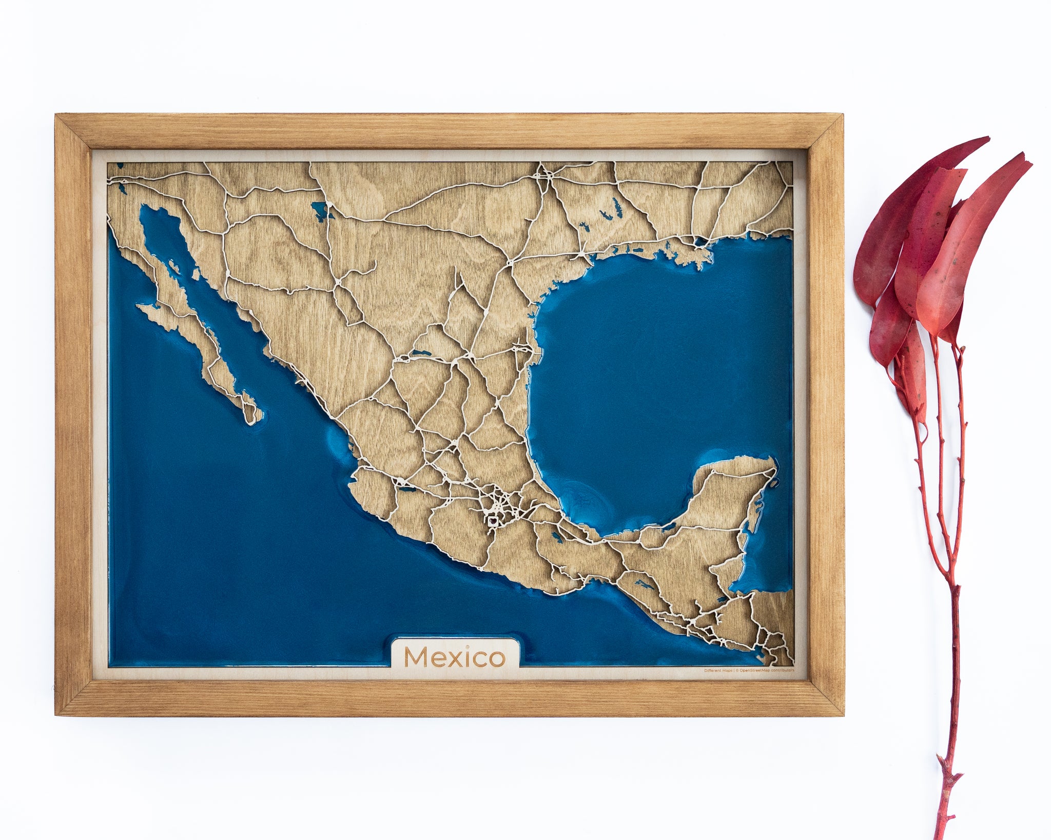 Wooden Map of Mexico - Showcase Culture | Home Décor