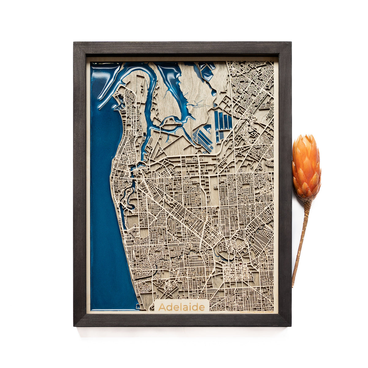 Adelaide Themed Gift - Custom Wooden Map of Adelaide