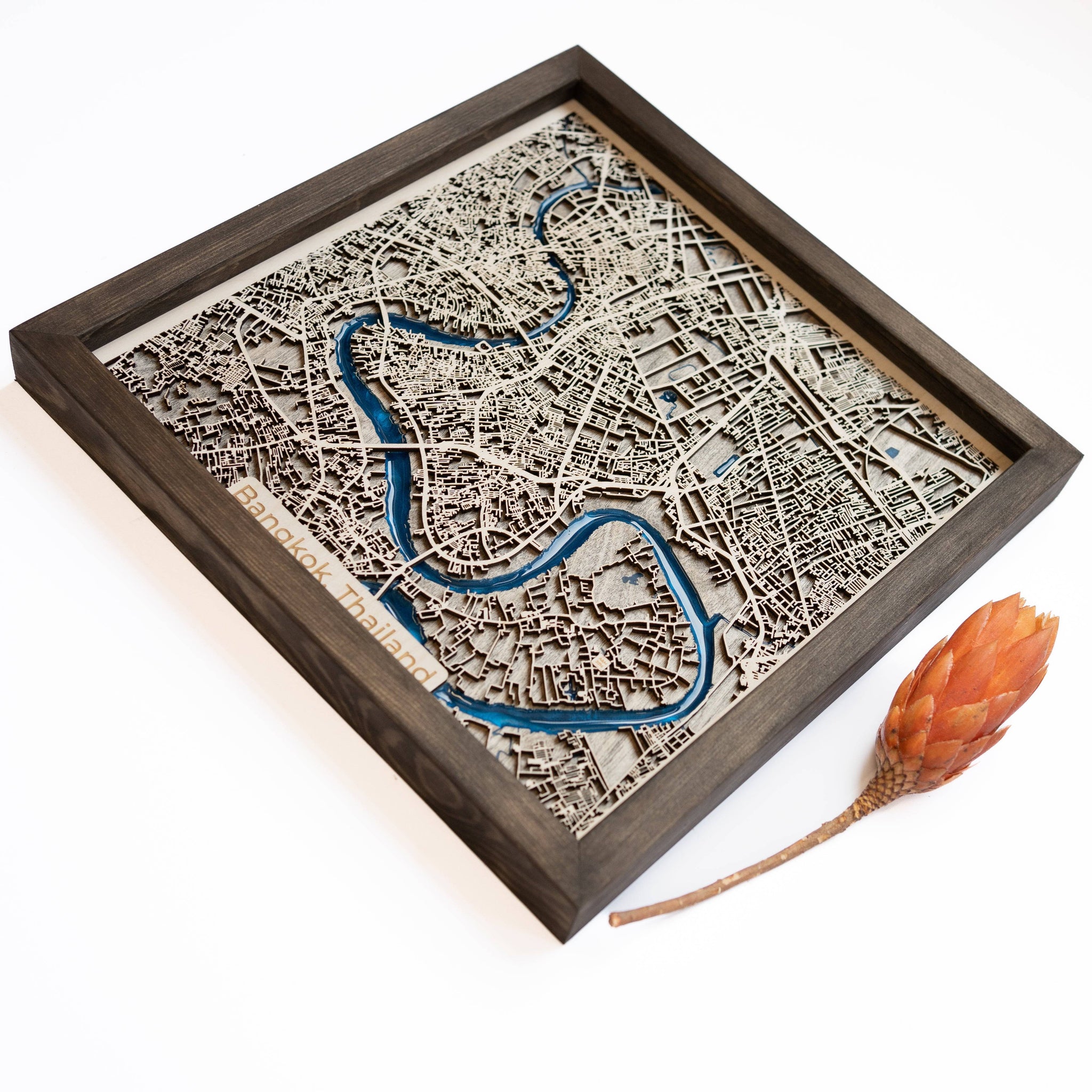 Bangkok Themed Gift | Custom Wooden Map | Different Maps