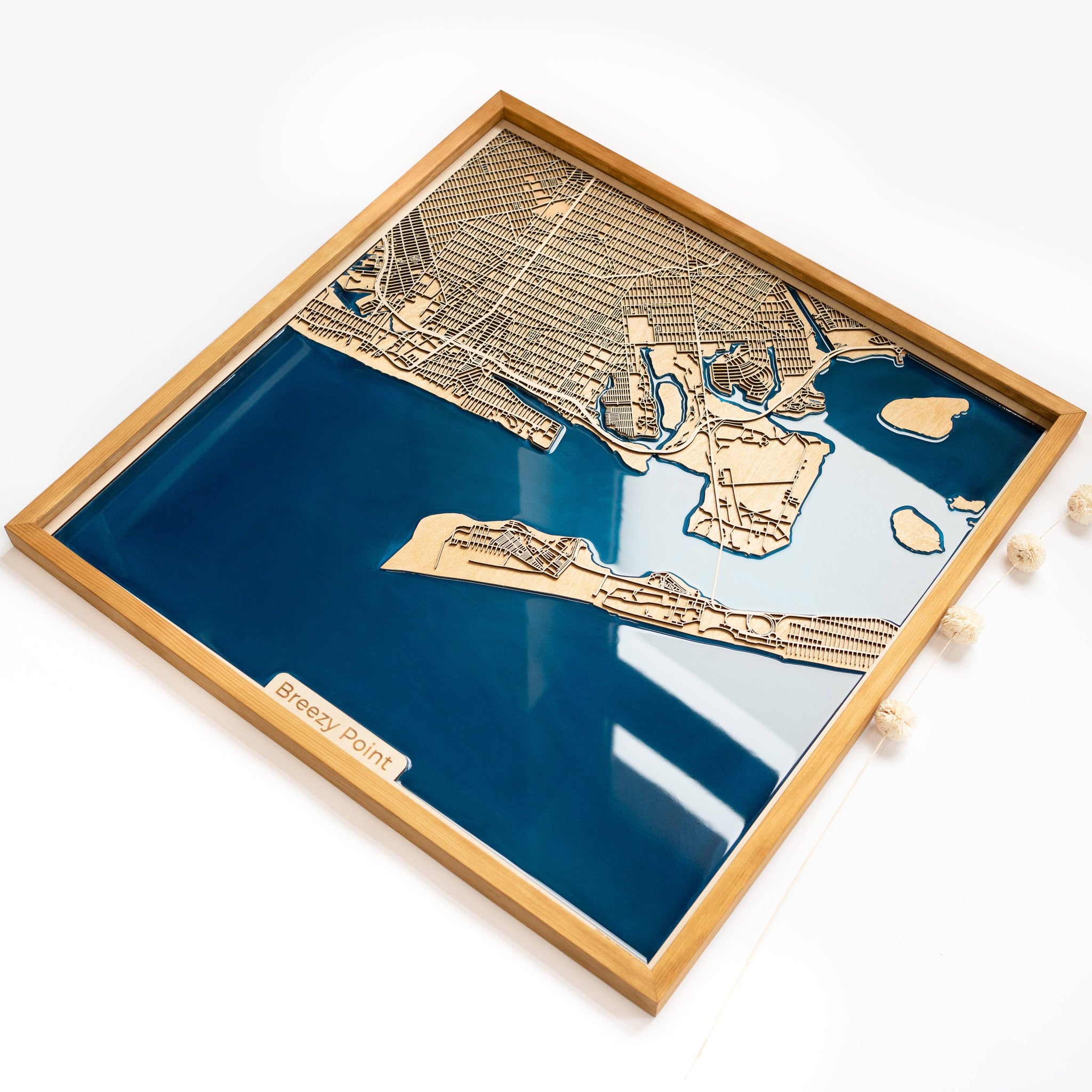 Breezy Point Themed Gift | Wooden Map | Different Maps