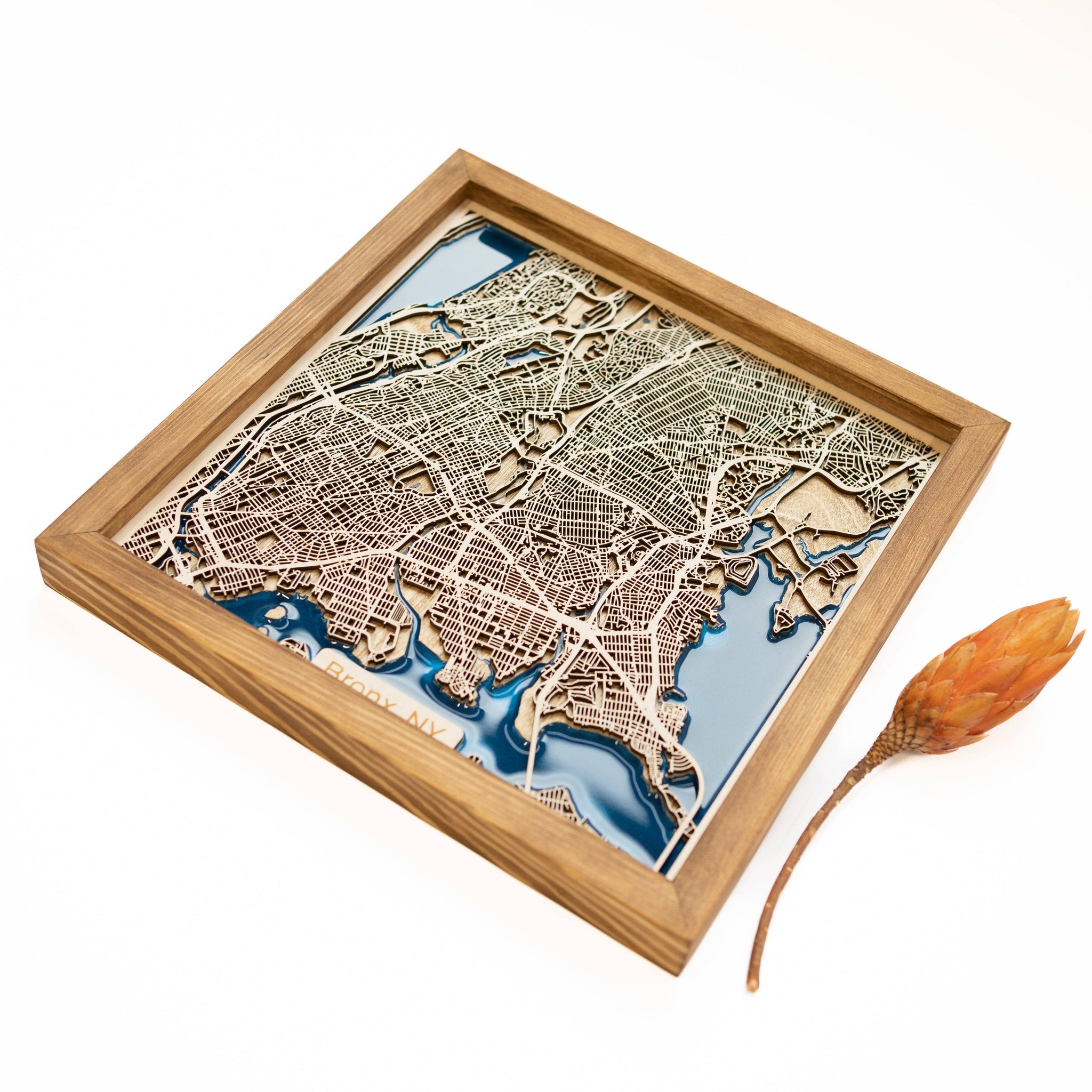 Bronx Wood Map - Handcrafted Wooden Map | Different Maps