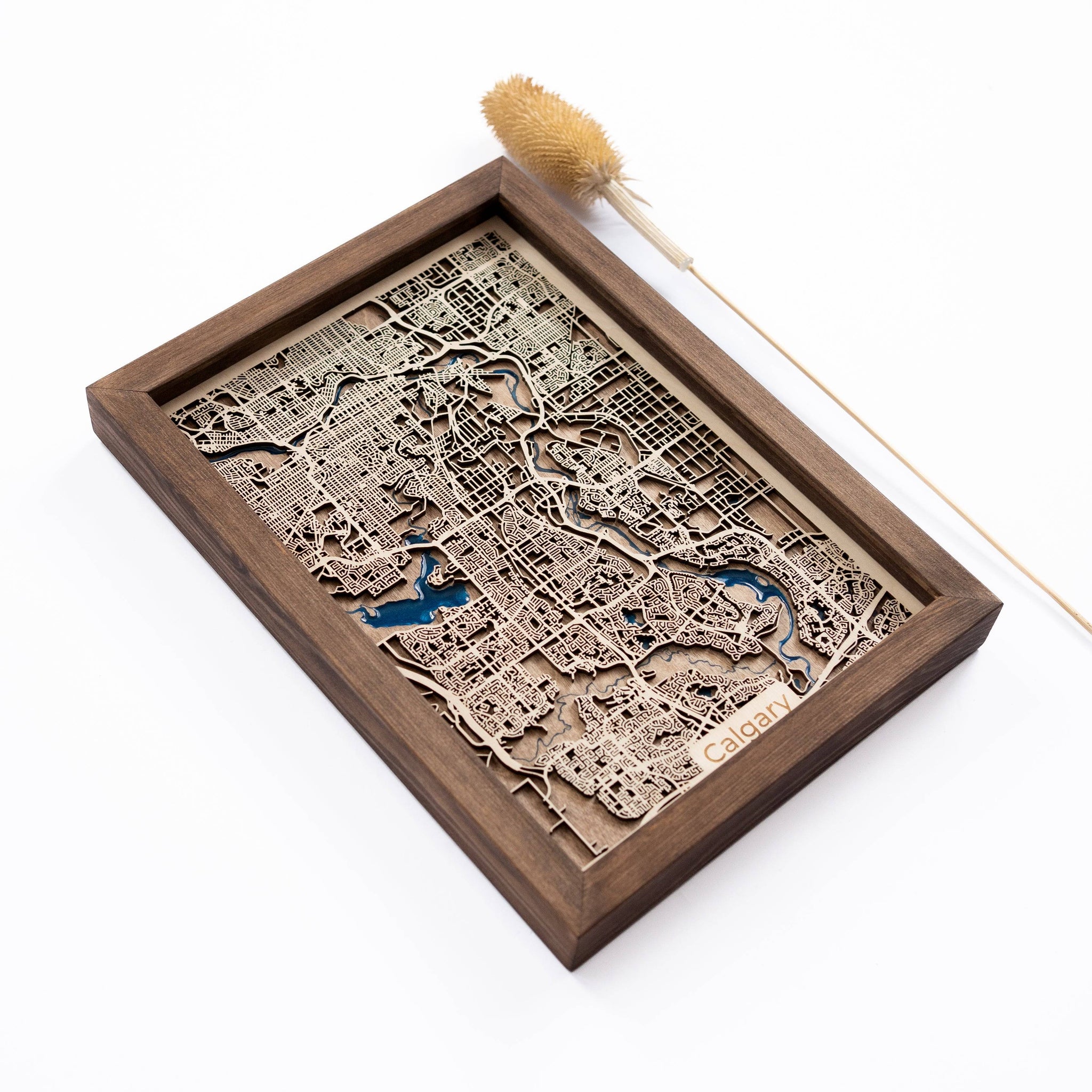 Calgary Themed Gift | Custom Wooden Art| DifferentMaps