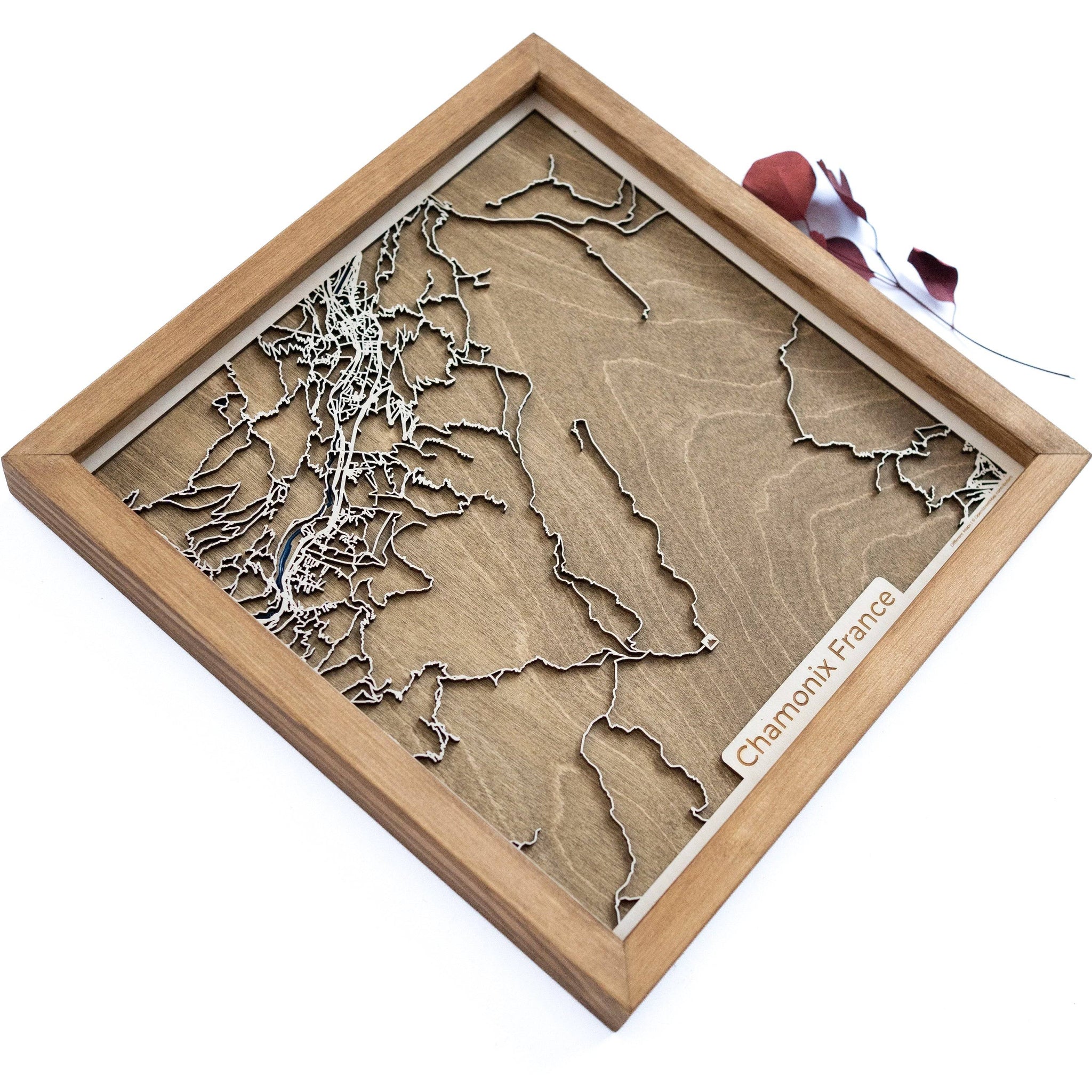 Chamonix Themed Gift | Custom Wooden Map | DifferentMaps