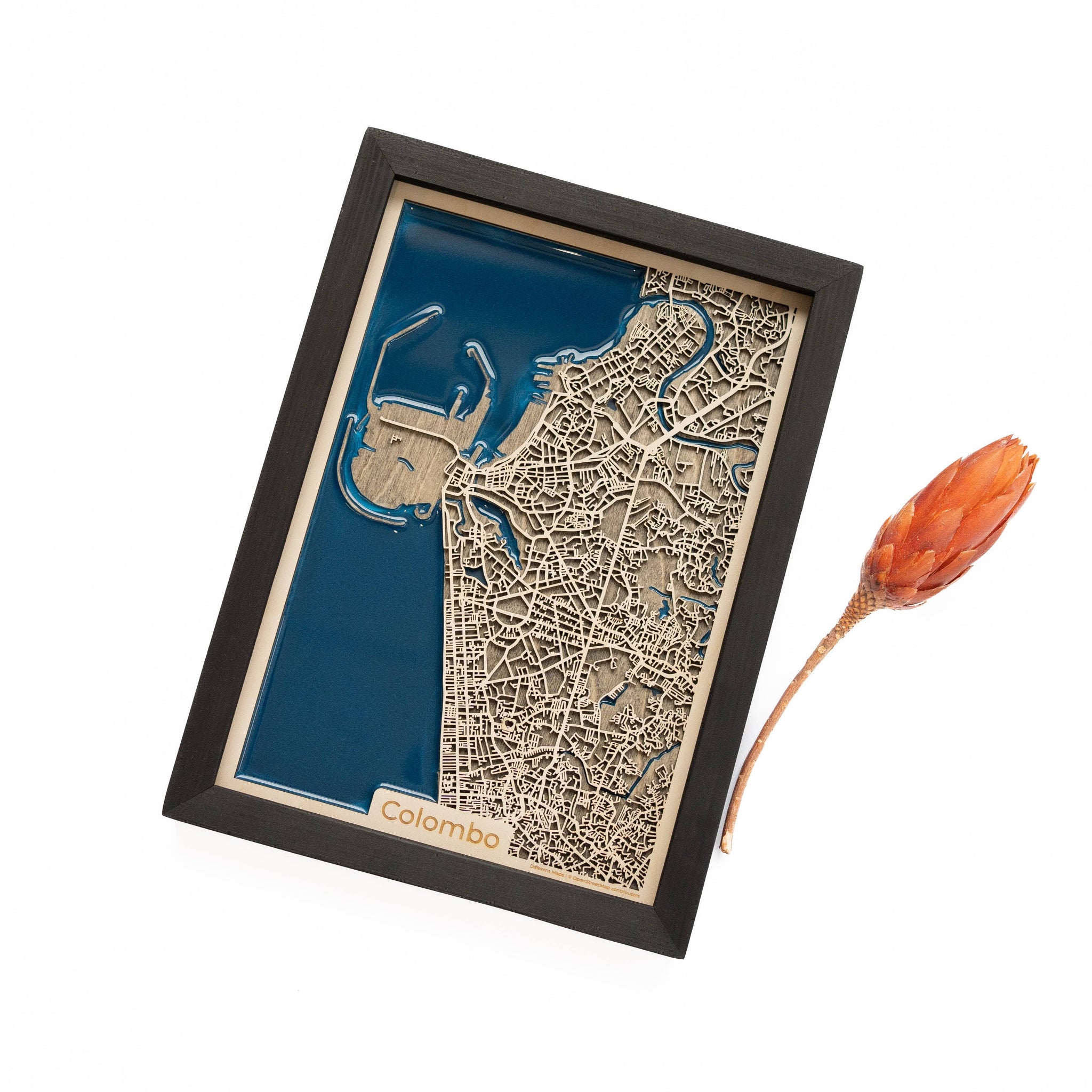 Colombo Themed Gift | Custom Wooden Map | DifferentMaps
