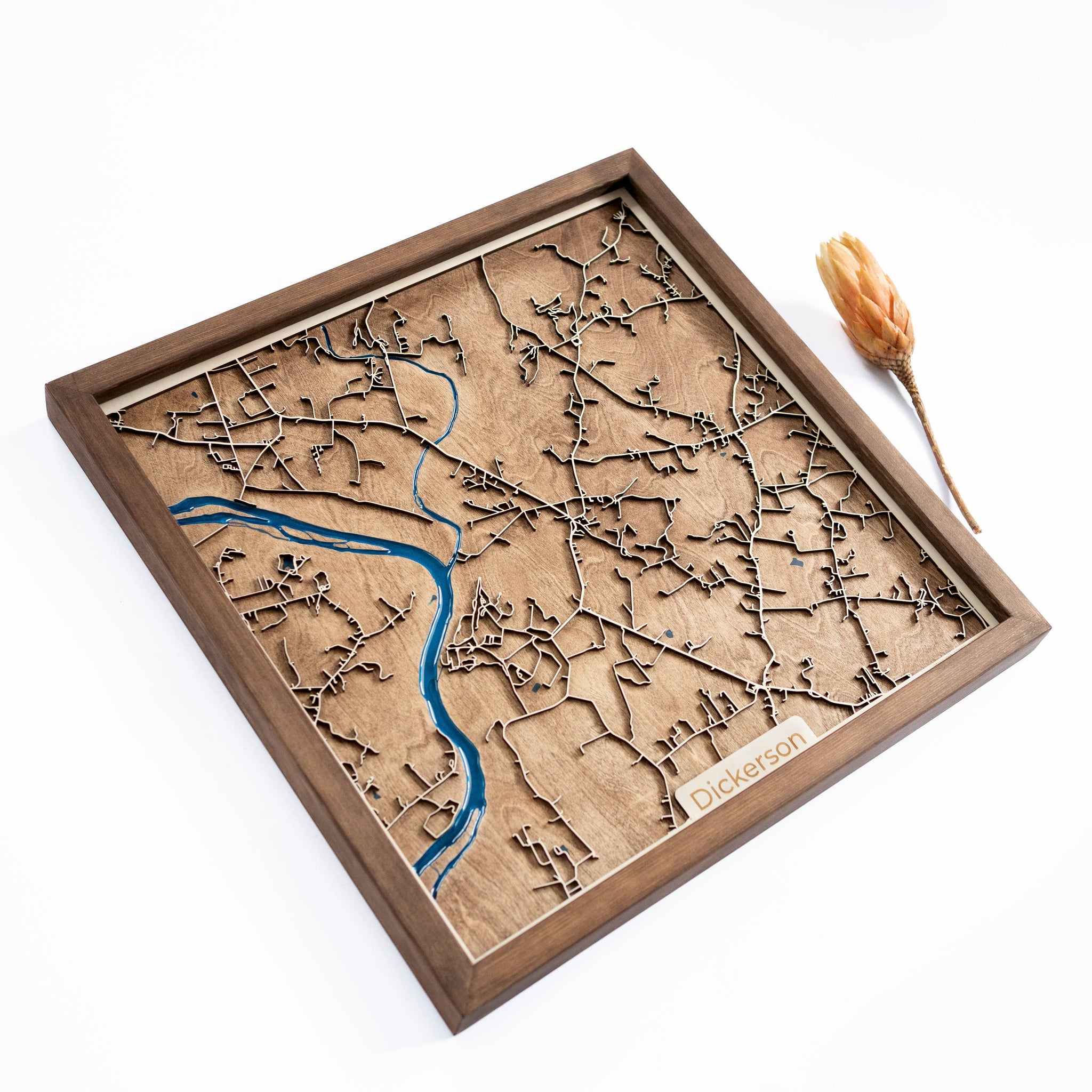 Dickerson Themed Gift | Custom Wooden Map | Different Maps