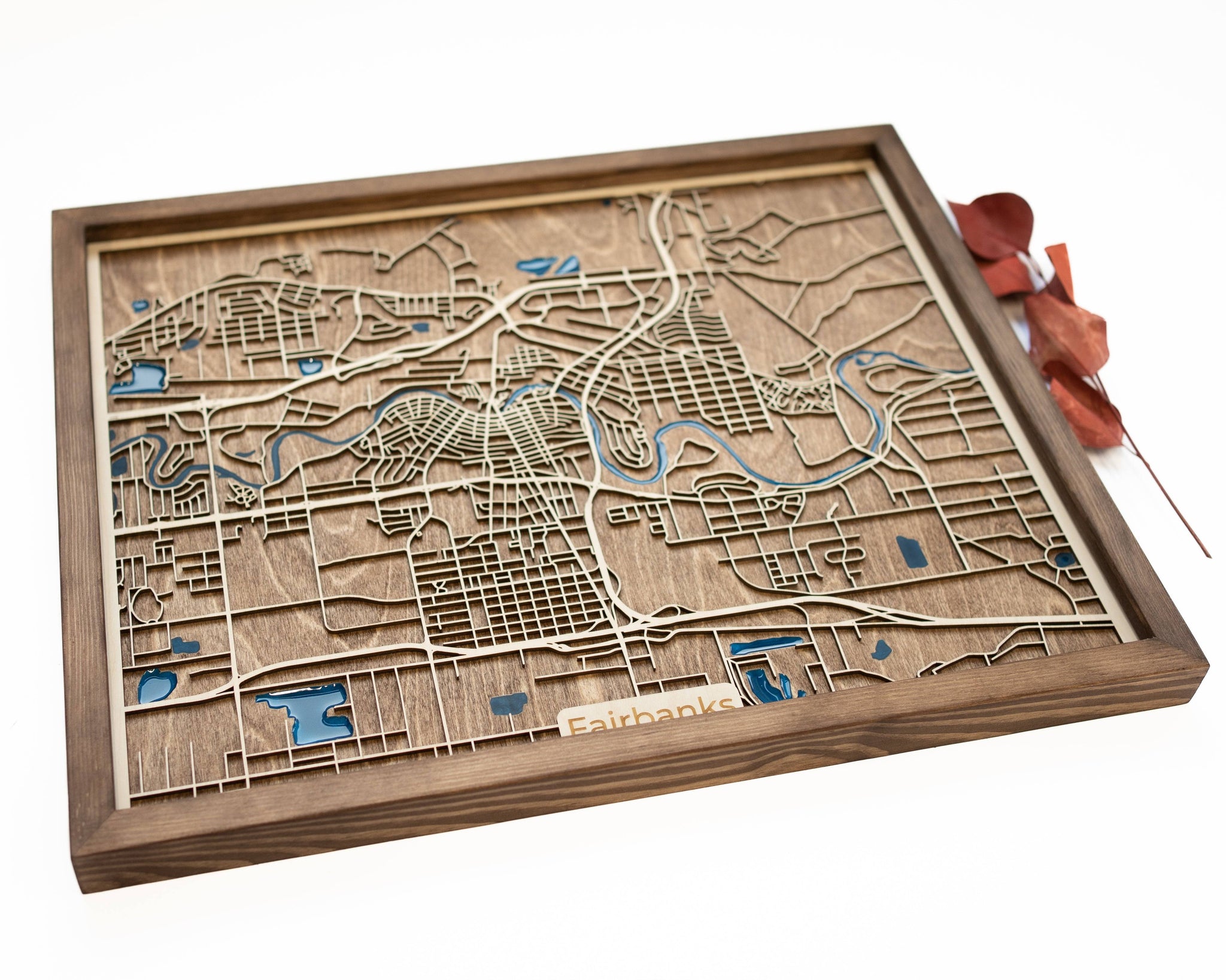 Fairbanks Themed Gift | Custom Wooden Map | Different Maps