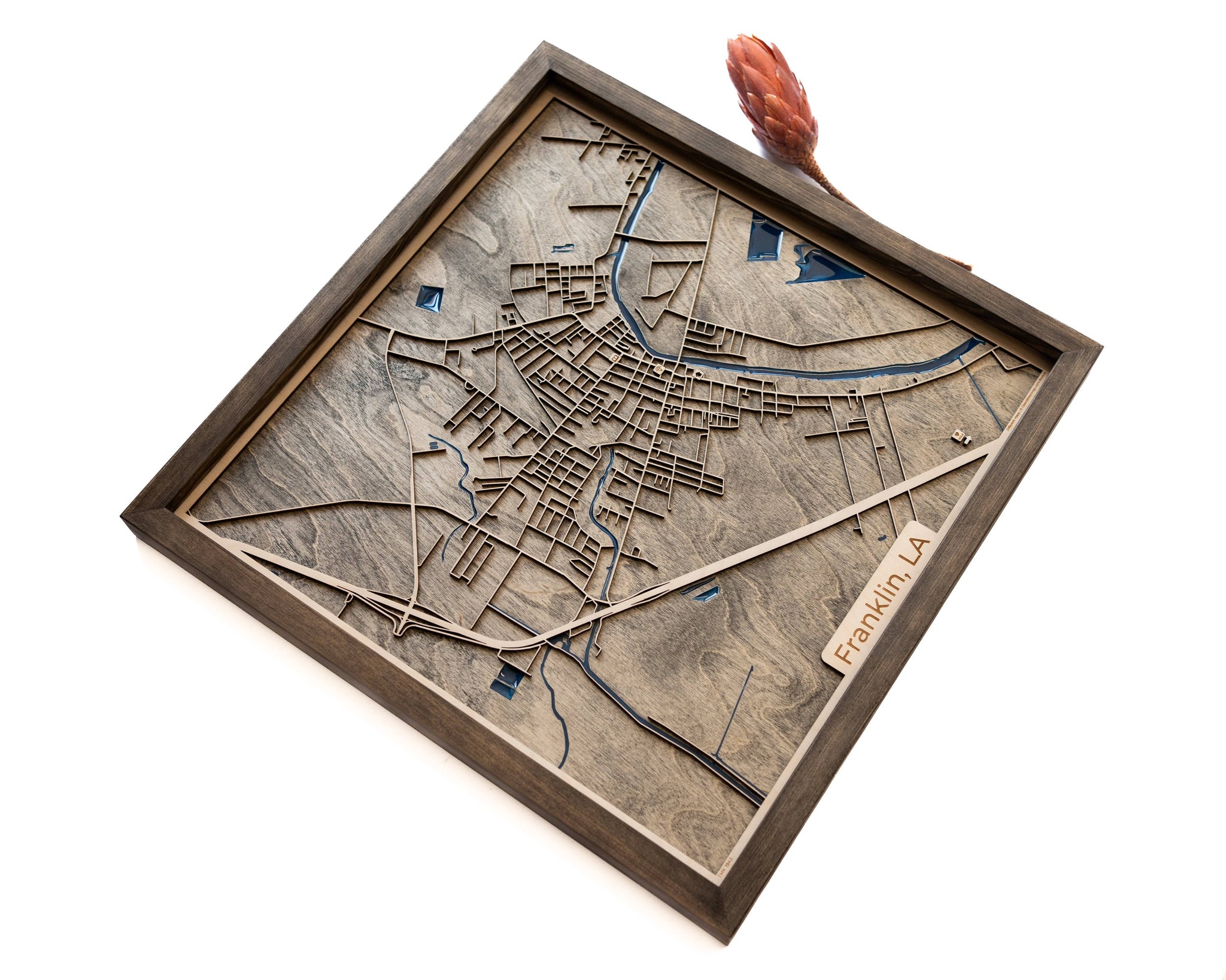 Franklin Themed Gift | Laser Cut Wooden Map | DifferentMaps