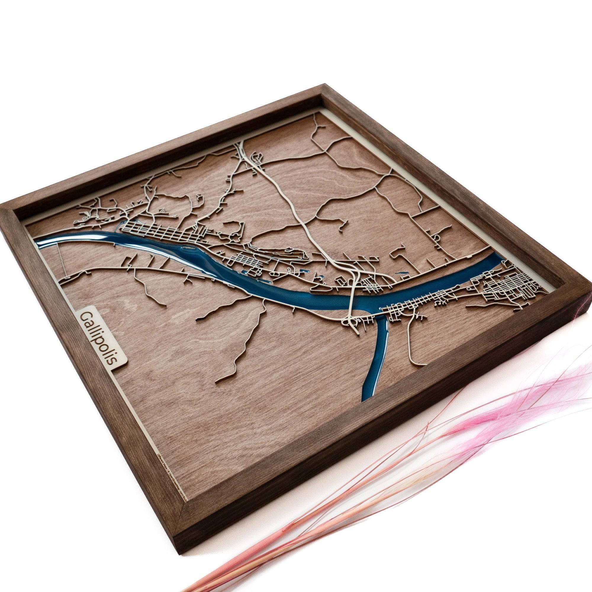 Gallipolis Themed Gift | Custom Wooden Map | DifferentMaps