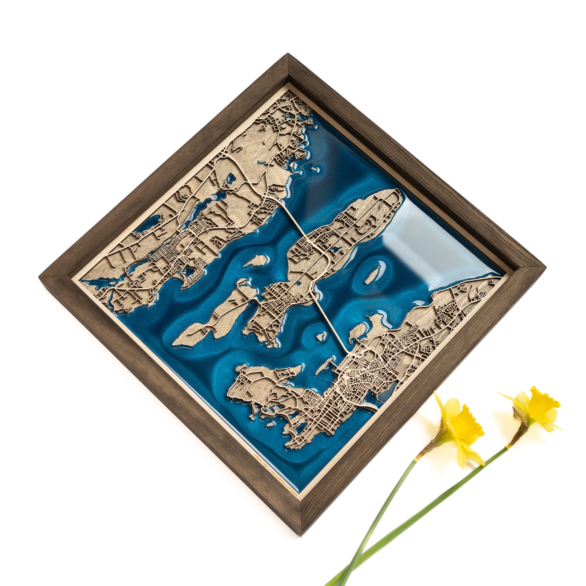 Jamestown Themed Gift | City Map Wall Art | Wooden Wall Art