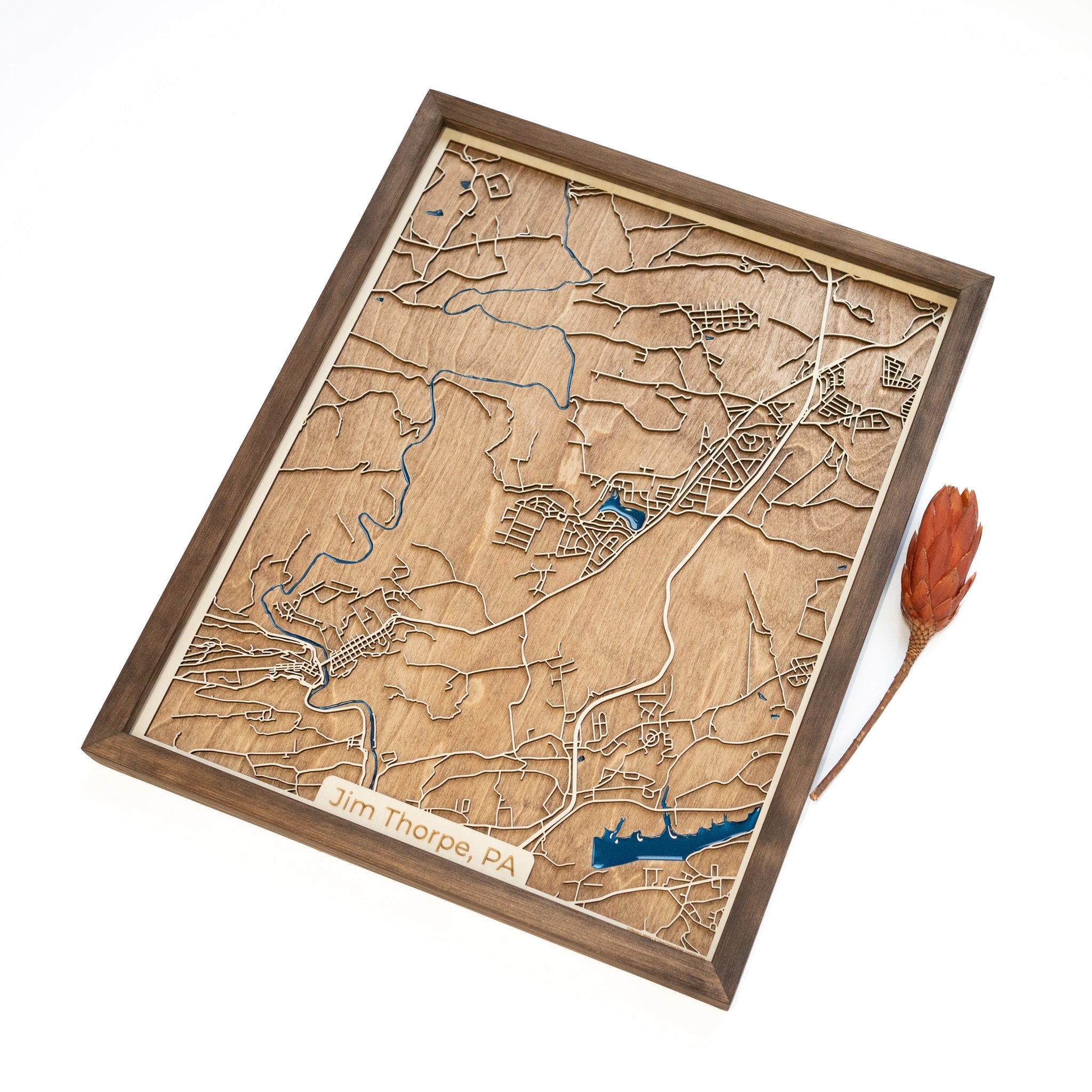 Jim Thorpe Themed Gift | Unique Map Design | Home Decor