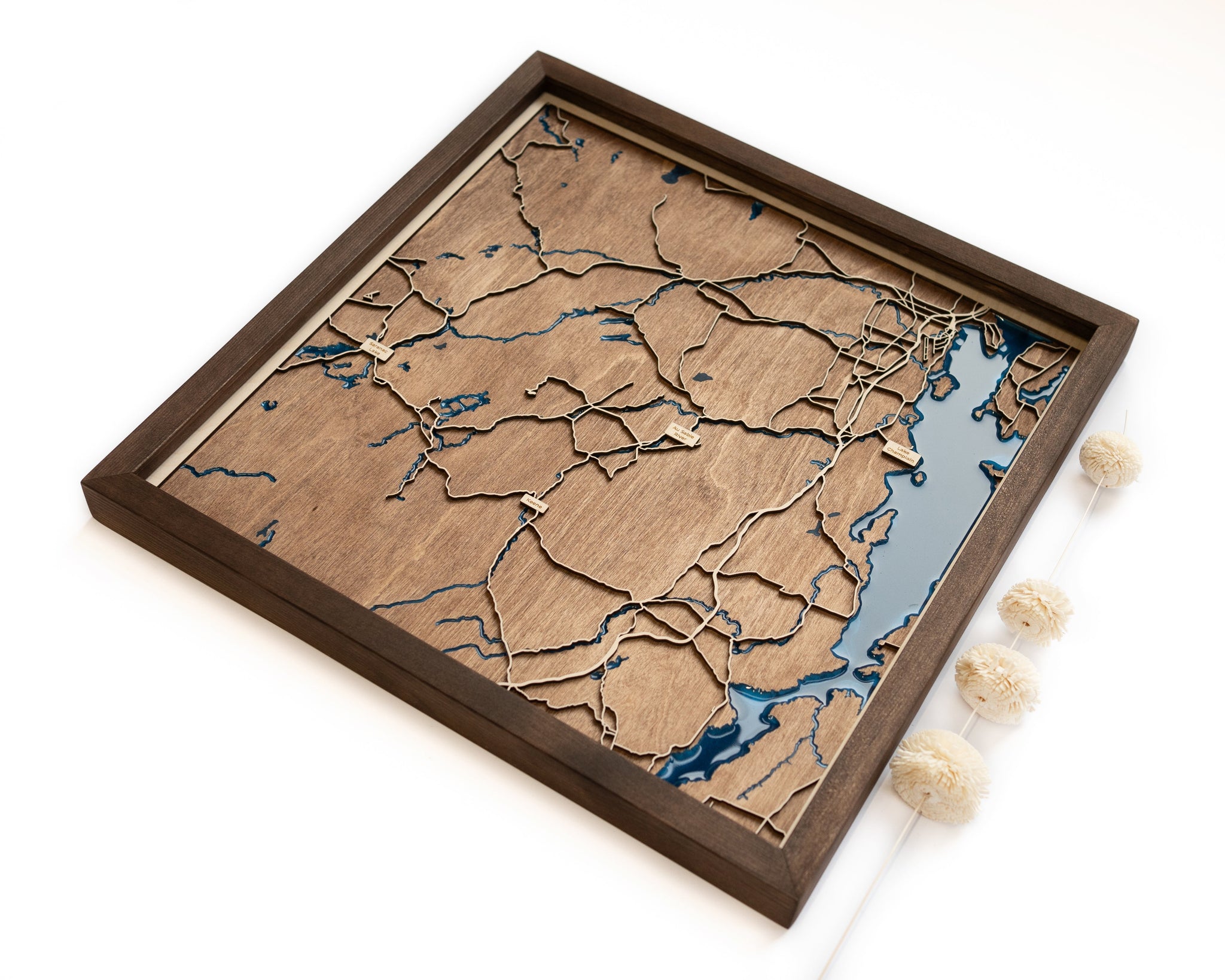 Keene Themed Gift: Handcrafted Wooden Map | Different Maps