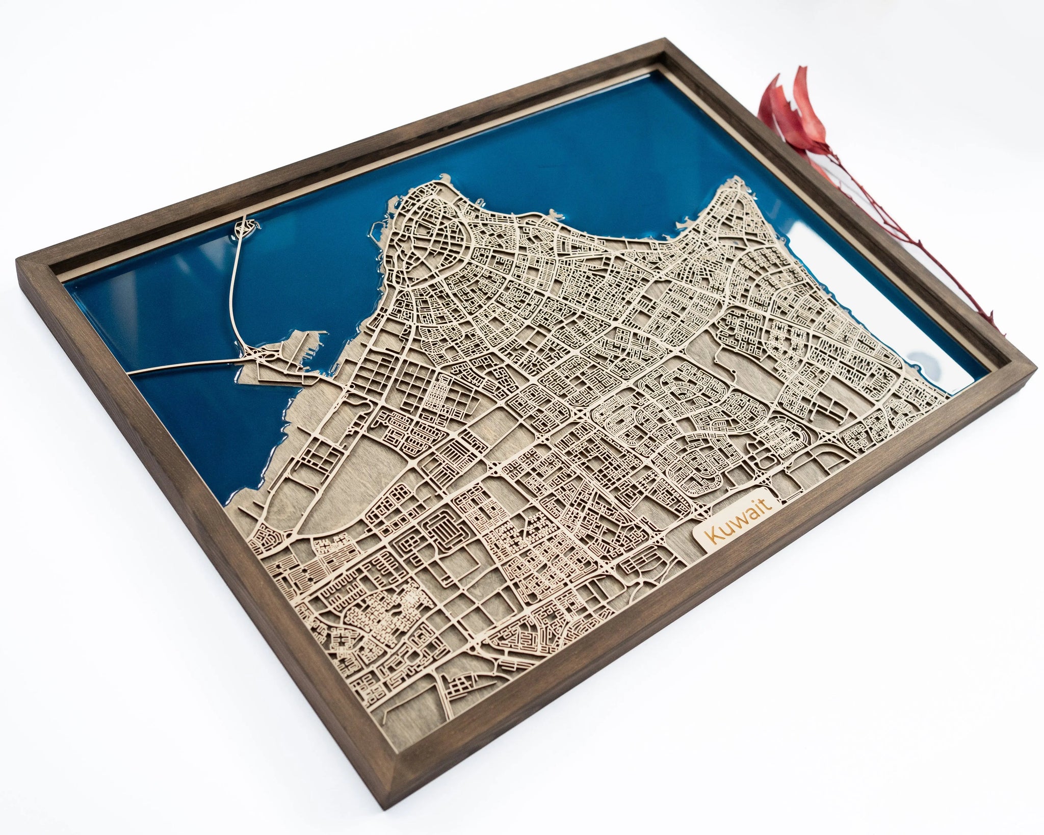 Kuwait Themed Gift | Laser Cut Map | Custom Wooden Map