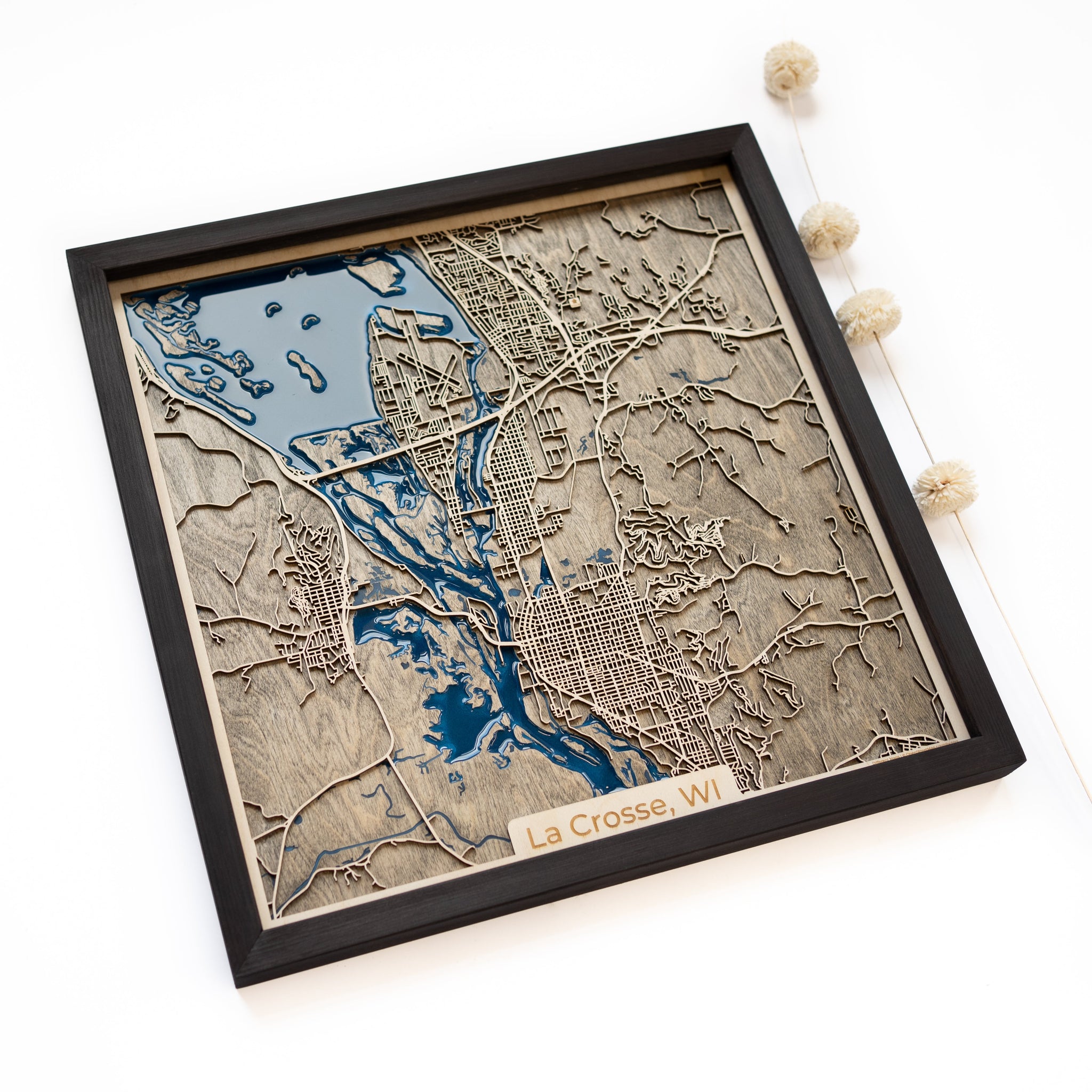 La Crosse Themed Gift | Creative Wooden Map Design