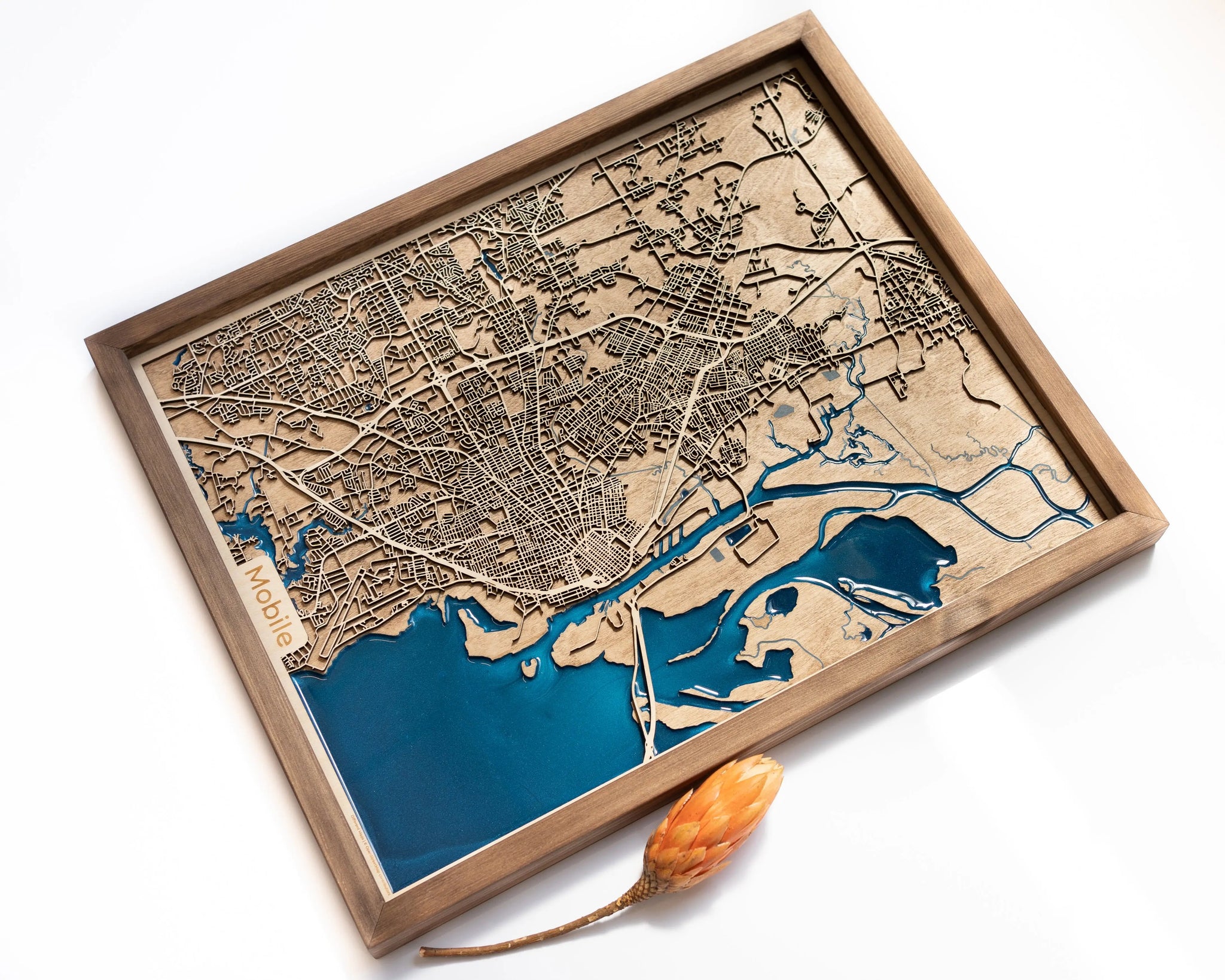 Mobile Themed Gift | City Map Memorabilia | Wood Art