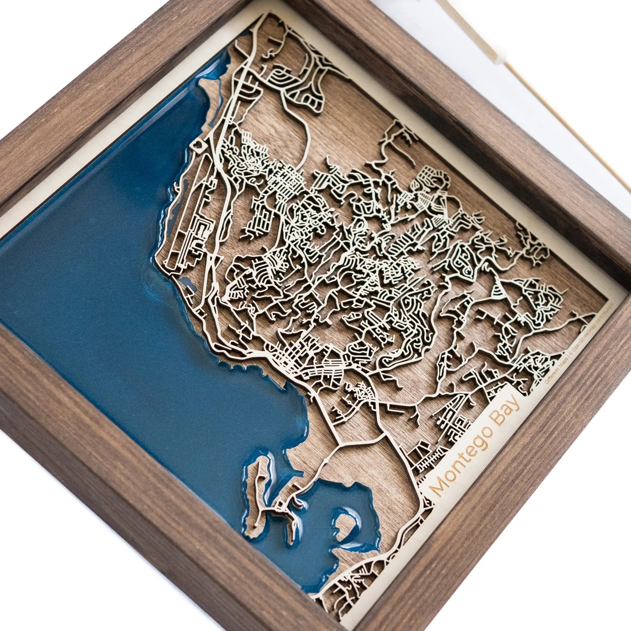 Montego Bay Themed Gift | Island Custom Decor | Wooden Maps