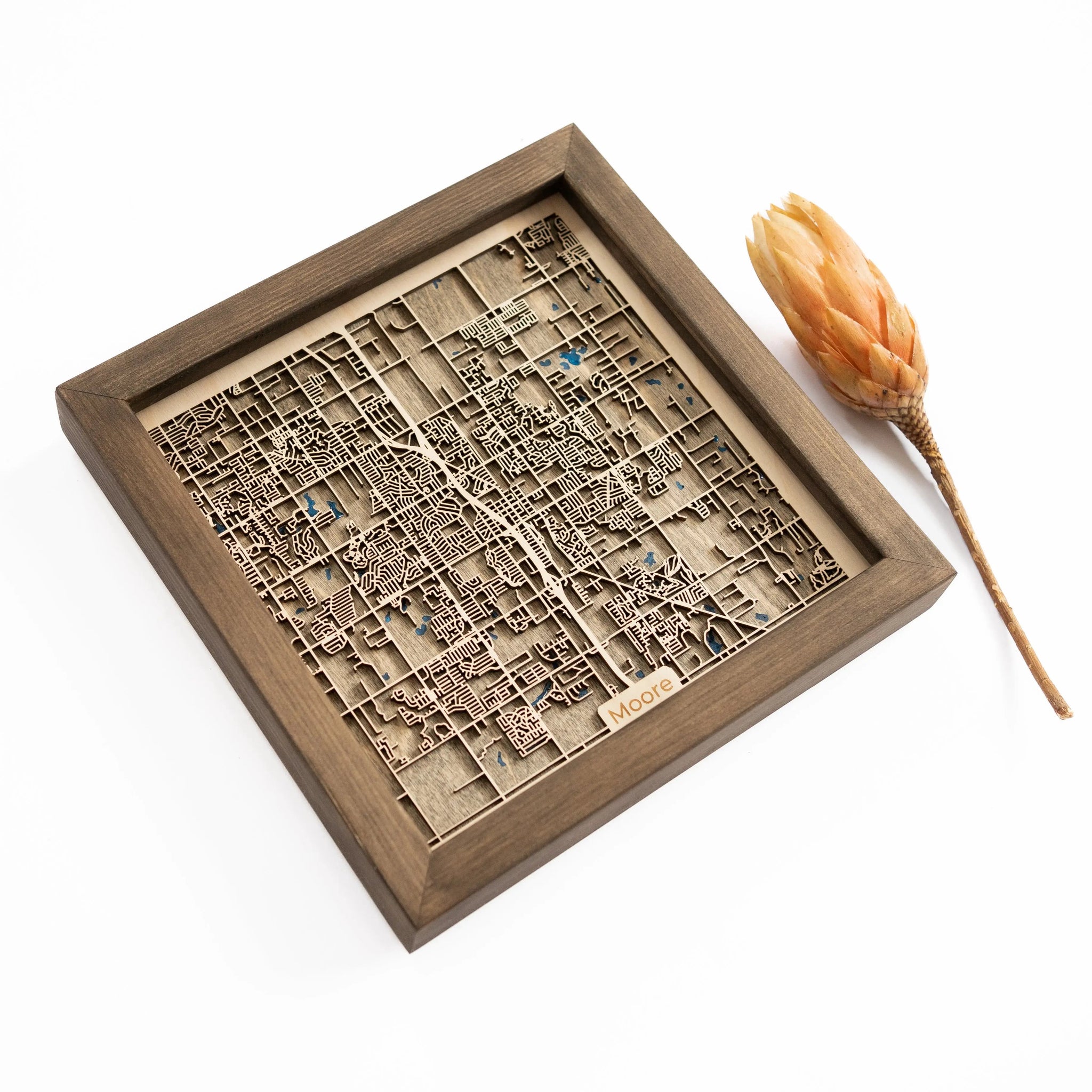 Moore Themed Gift | Custom Wooden Map | Wall Art Decor