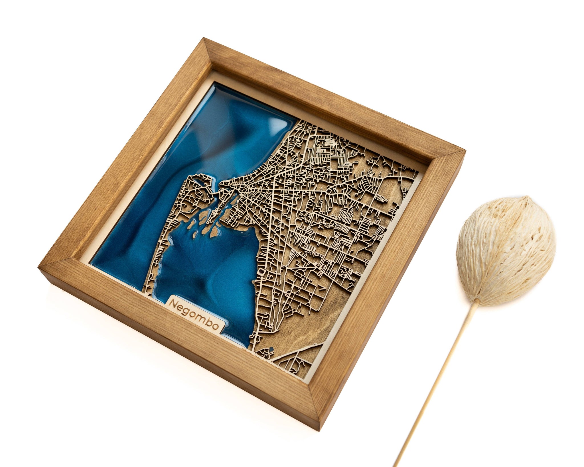 Negombo Themed Gift | Custom Wooden Art Map | DifferentMaps