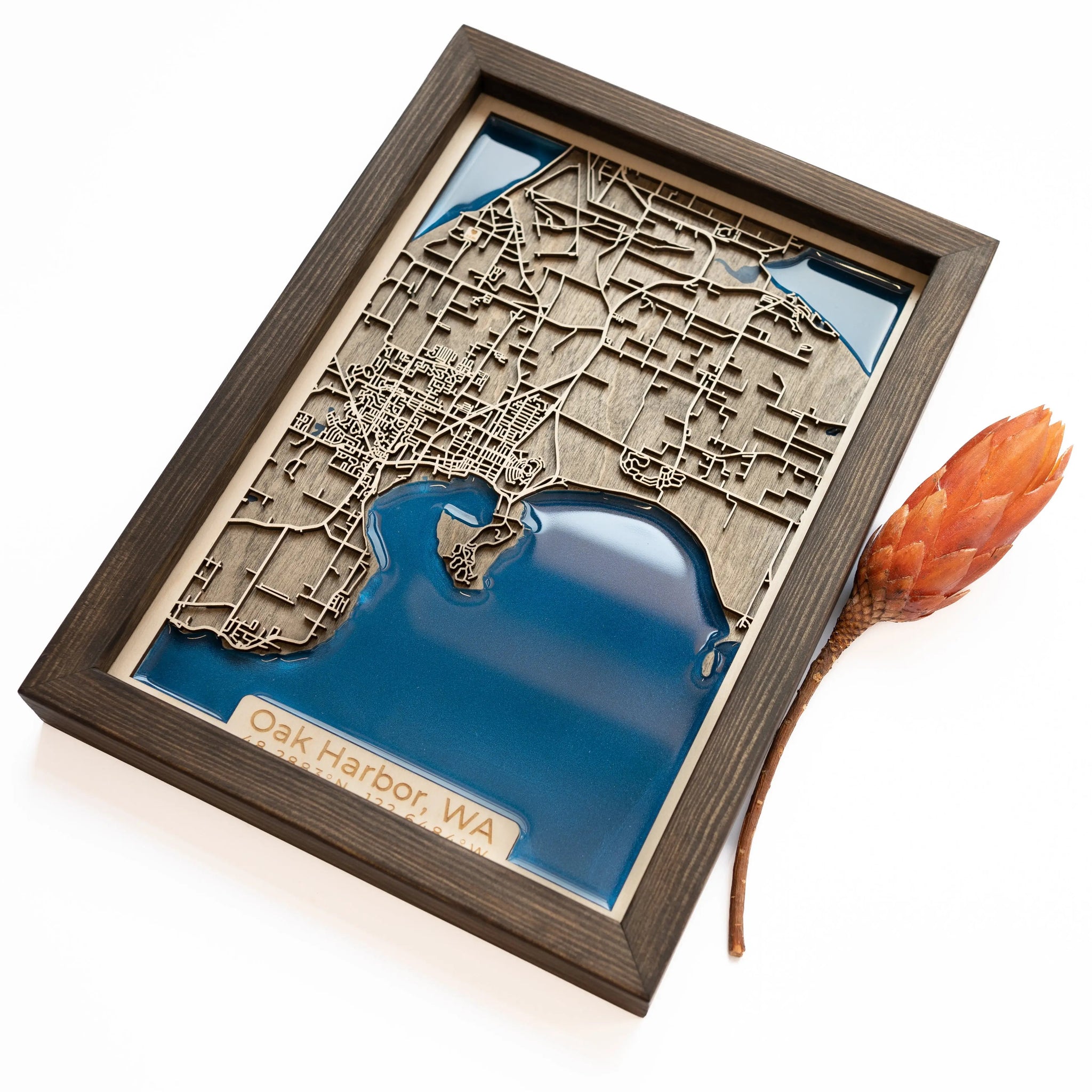 Oak Harbor Map | Wood and Epoxy