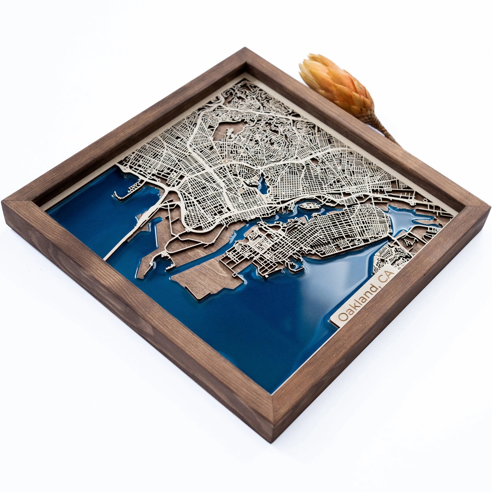 Oakland Themed Gift | Handcraft Wooden Map | Different Maps