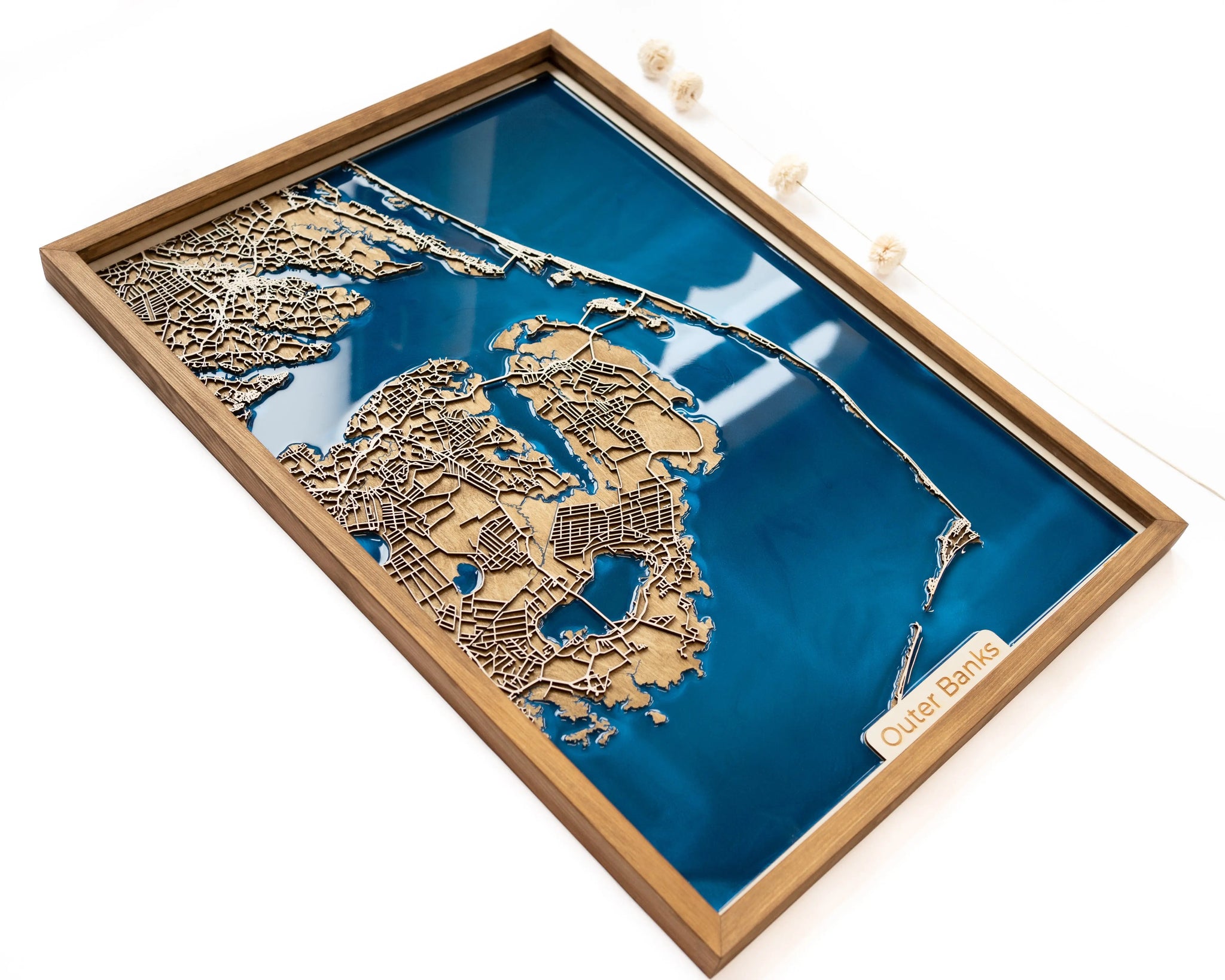 Outer Banks Themed Gift | Coastal Wall Art | Unique Map