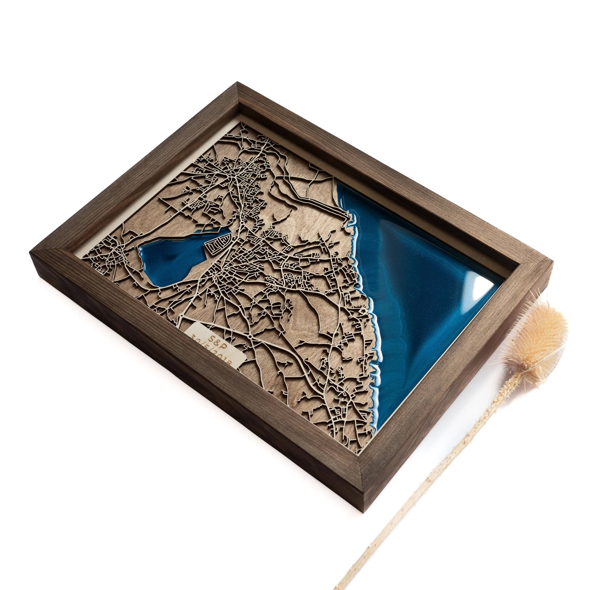 Paralimni Themed Gift | Handmade Wooden Map | DifferentMaps