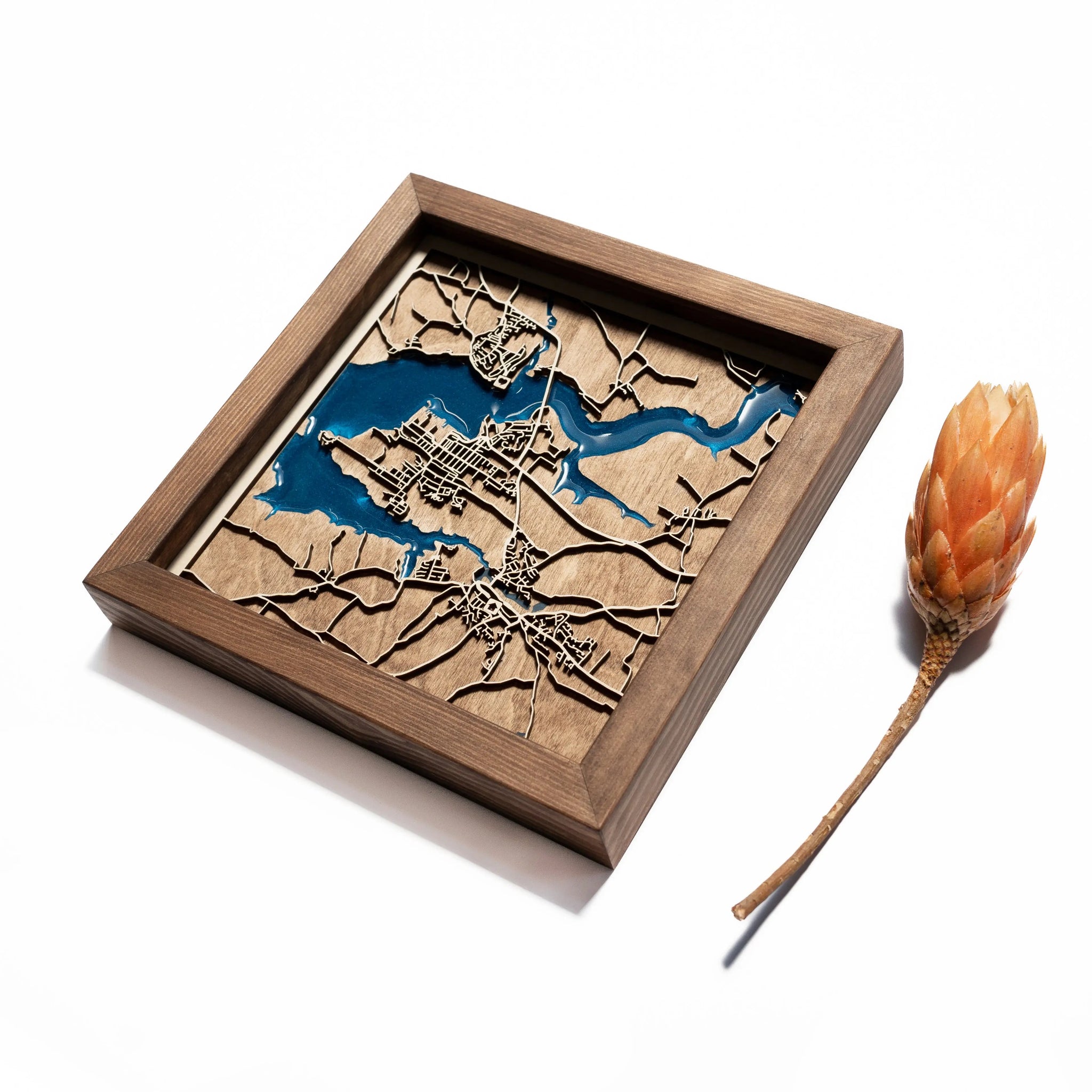 Pembroke Dock Themed Gift | Custom Wooden Map | Unique Art