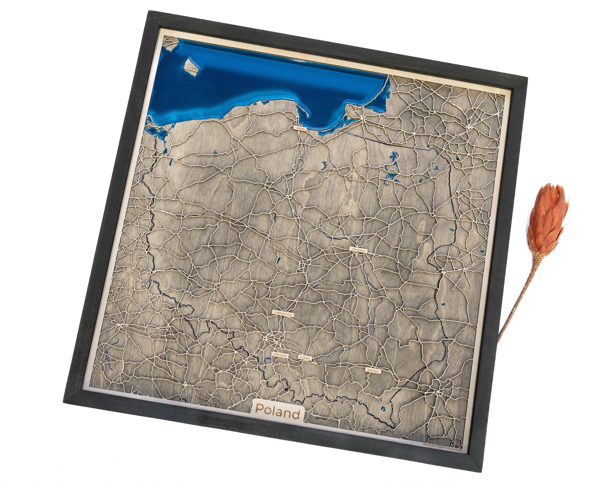 Poland Themed Gift | Wooden Wall Art | Custom Map