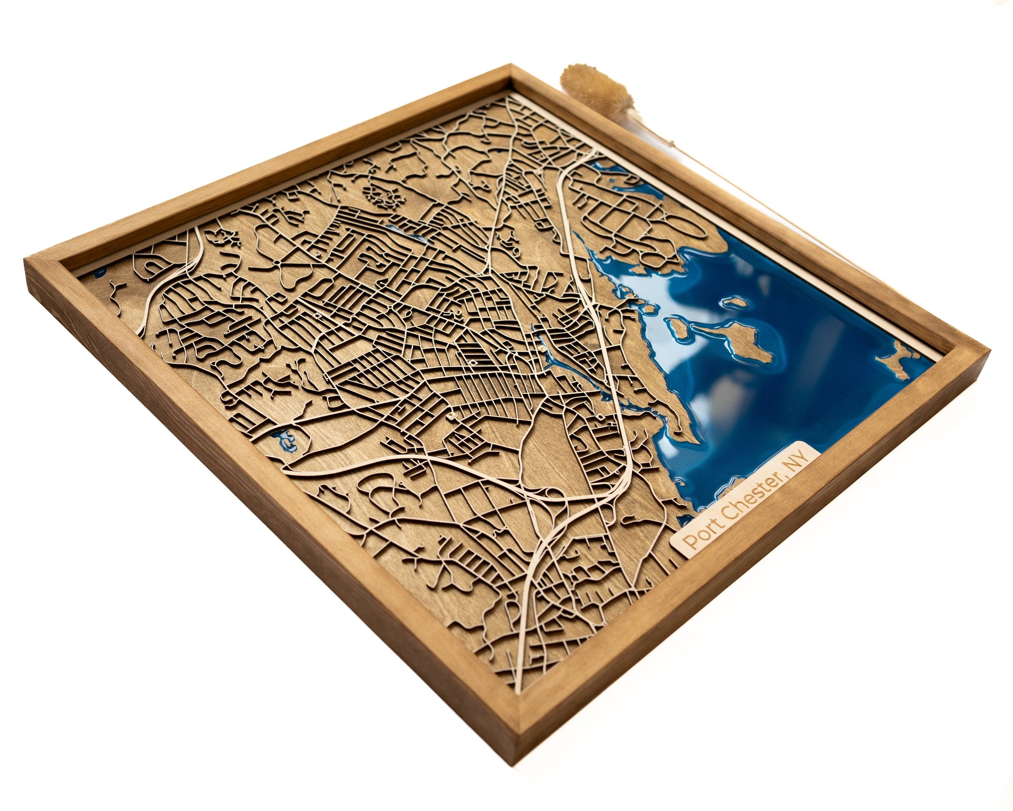 Port Chester Themed Gift | Custom Wooden Map | DifferentMaps
