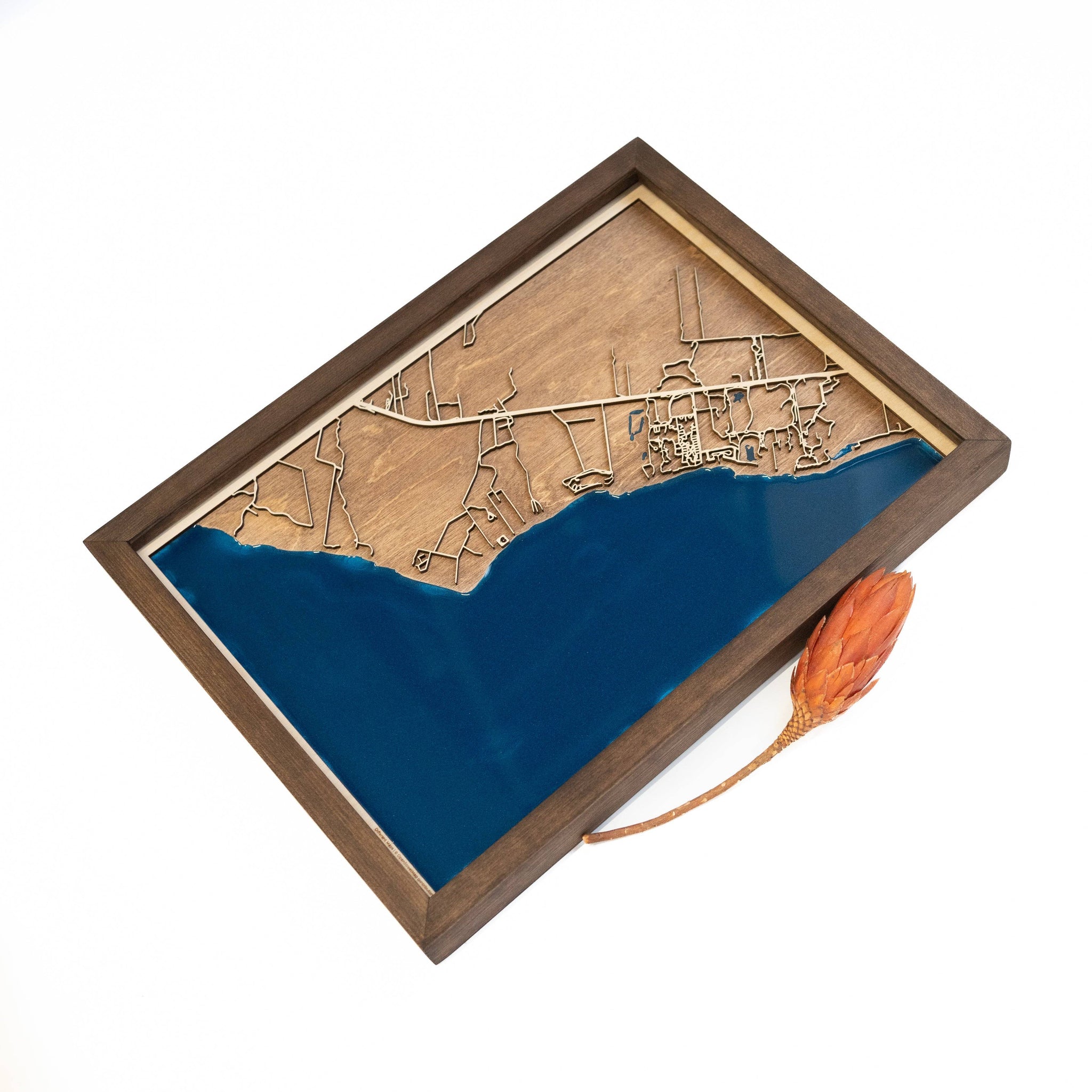 Punta Maroma Map | Wood and Epoxy