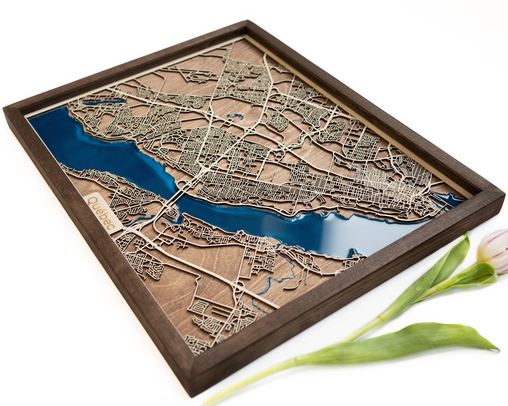 Quebec Themed Gift | Unique Wooden Map | Different Maps