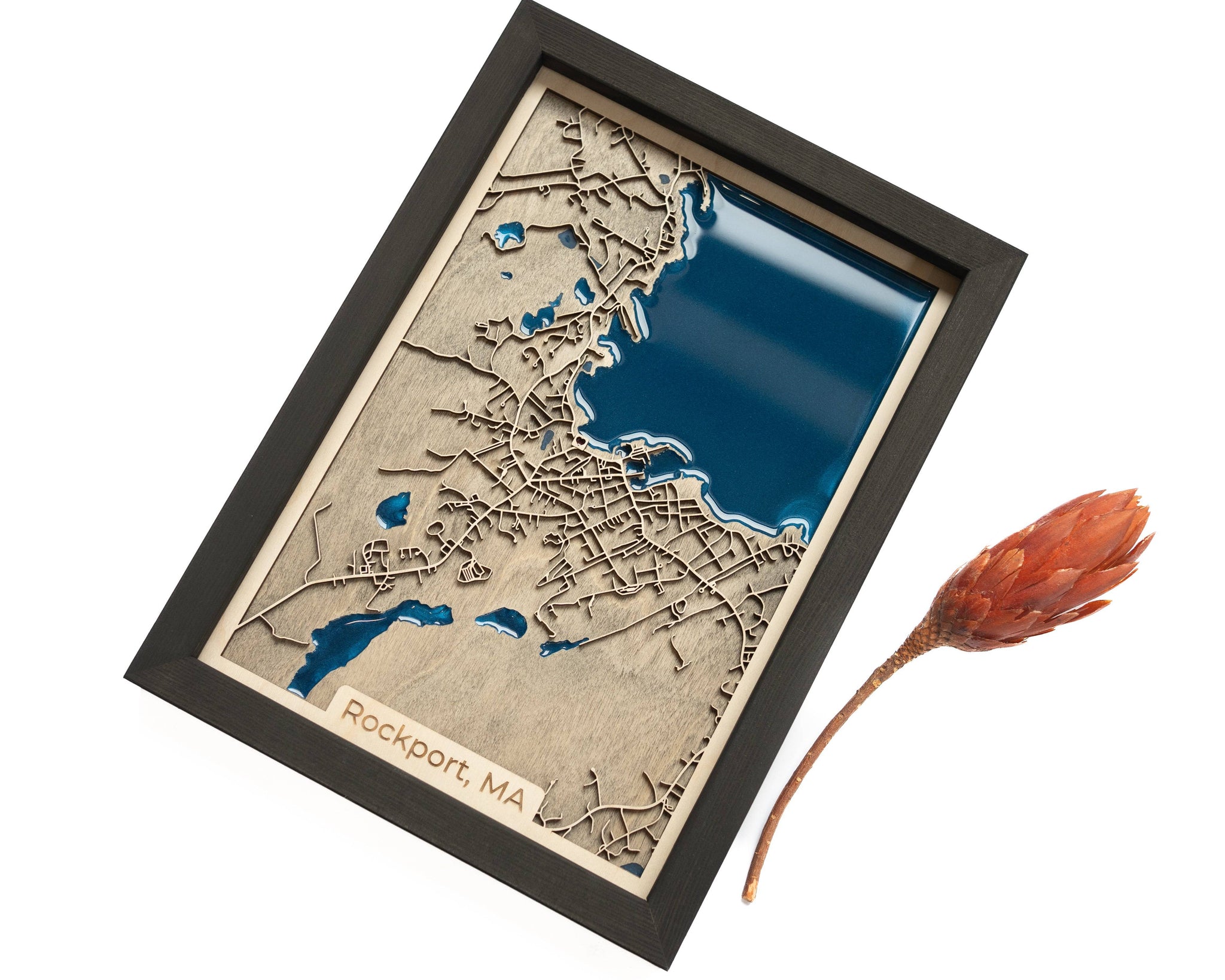 Rockport Themed Gift | Laser Cut Map | Wooden Wall Art