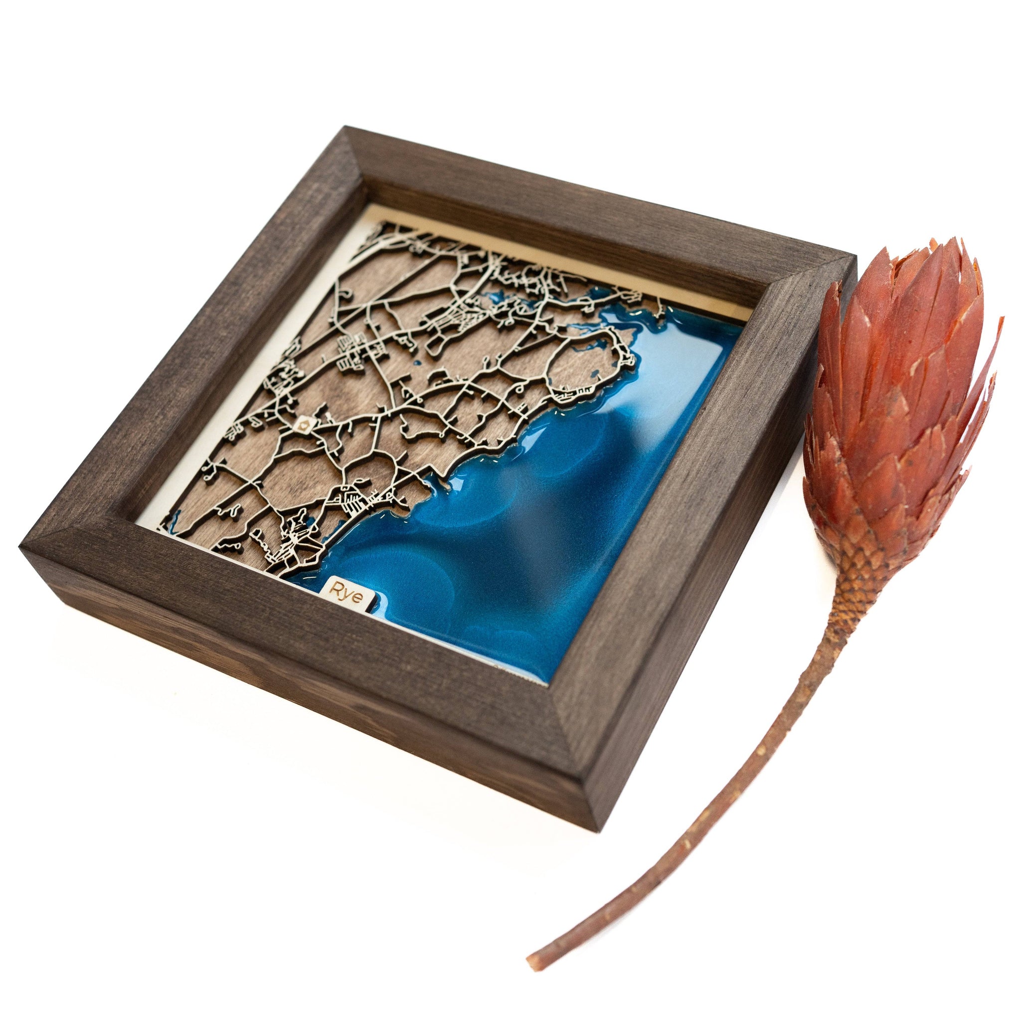 Rye Themed Gift | Unique Wooden Map | DifferentMaps