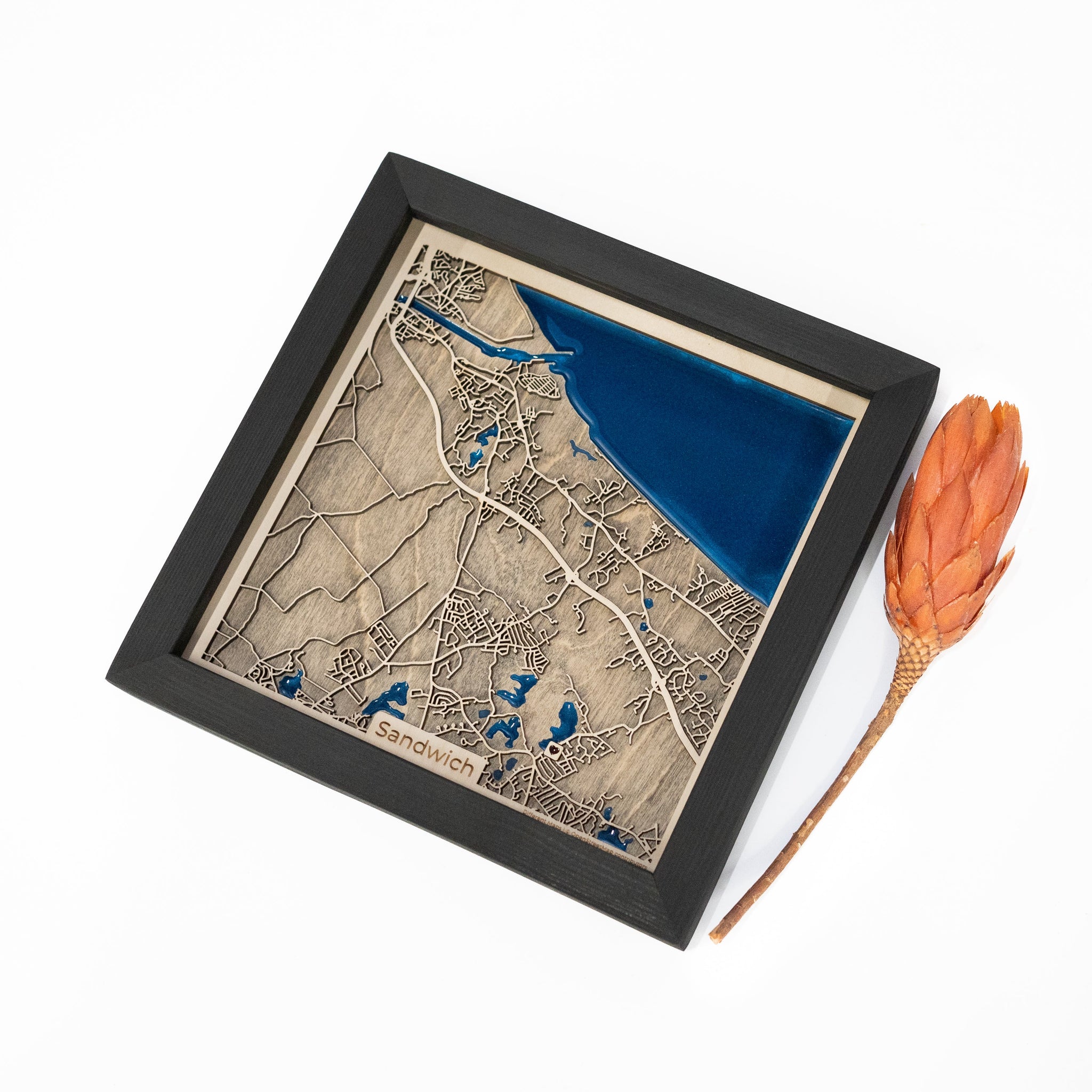 Sandwich Themed Gift - Sandwich Map | Wood and Epoxy