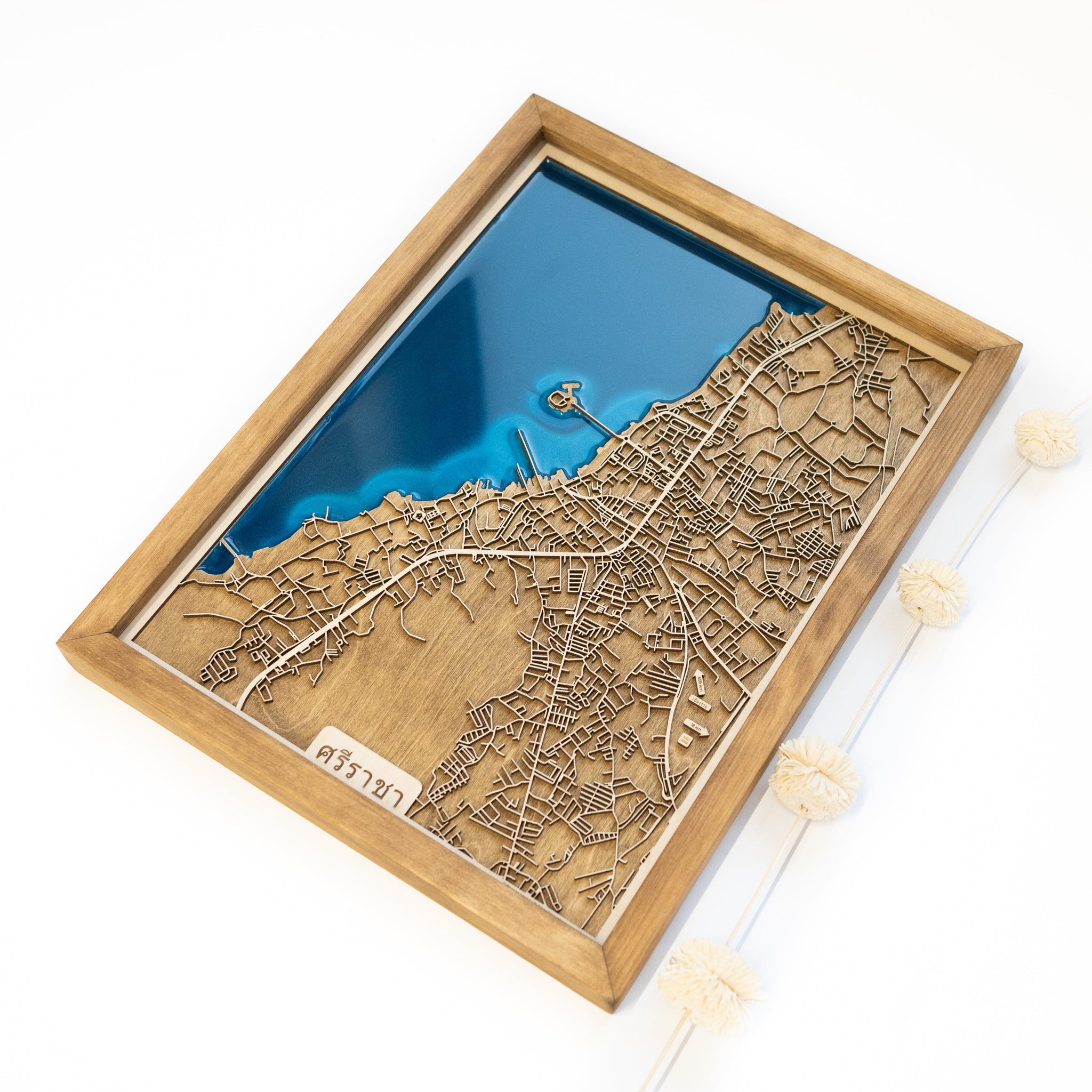 Si Racha Themed Gift | Custom Wooden Map | DifferentMaps