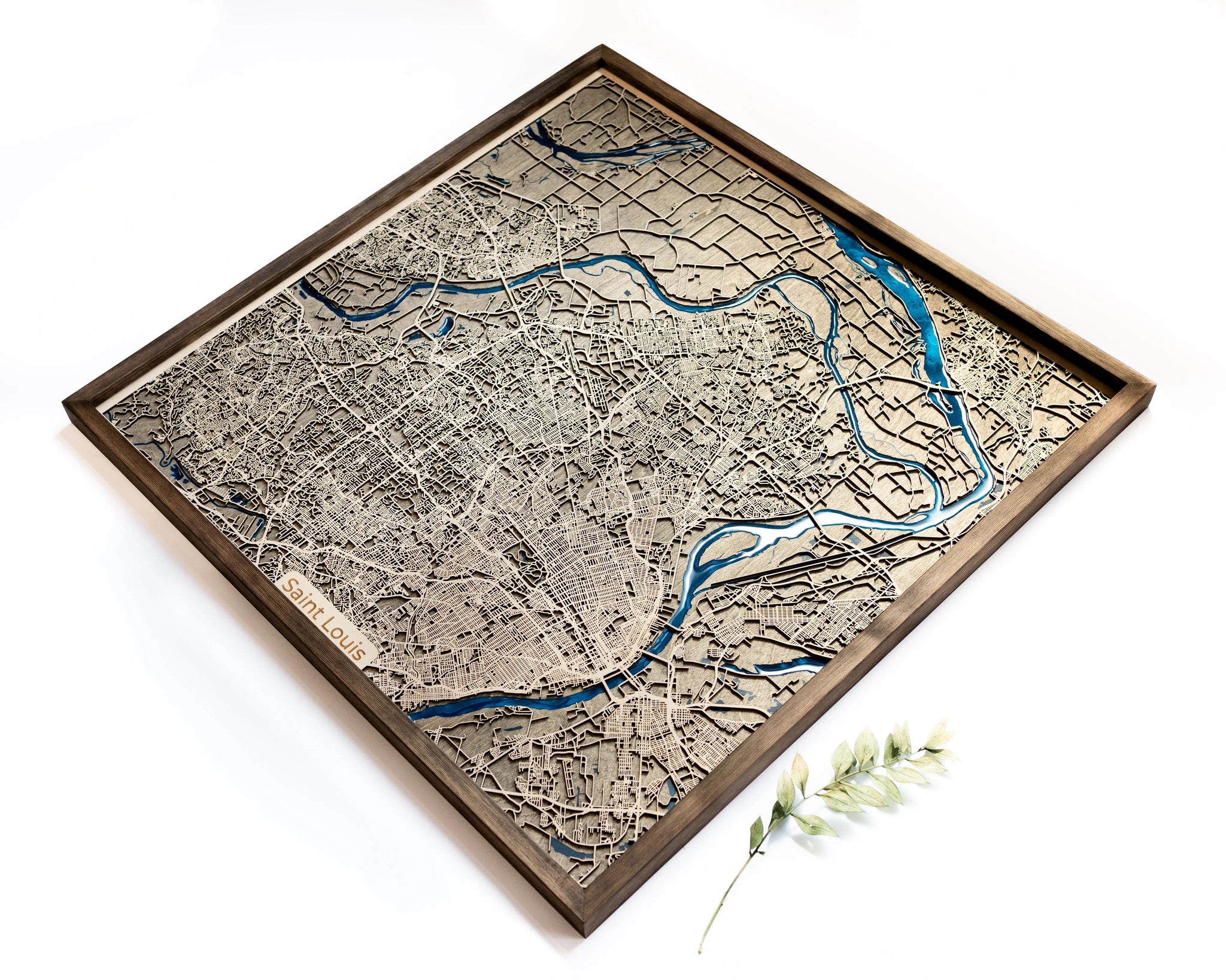 St.Louis Themed Gift | Wooden Wall Art | Custom Map Gift