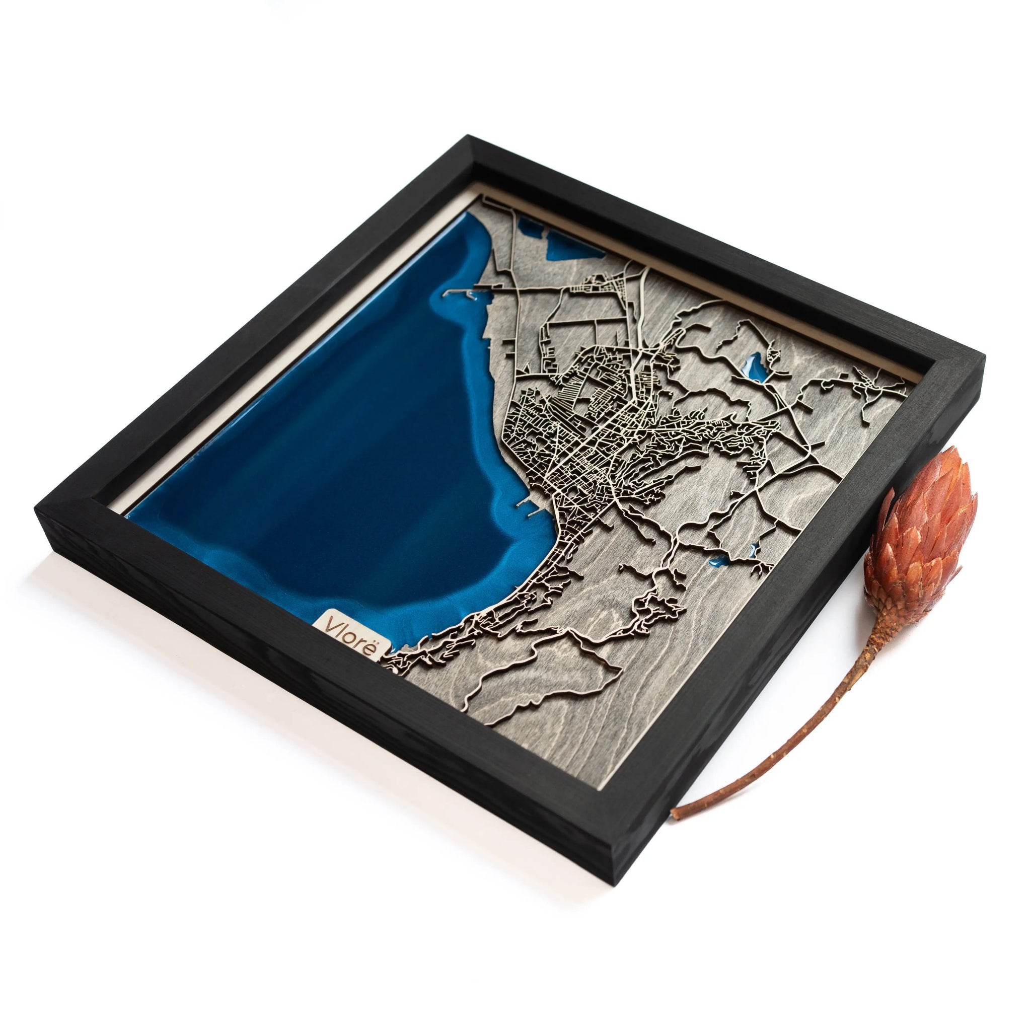 Vlorë Themed Gift | Custom Wooden Map | DifferentMaps