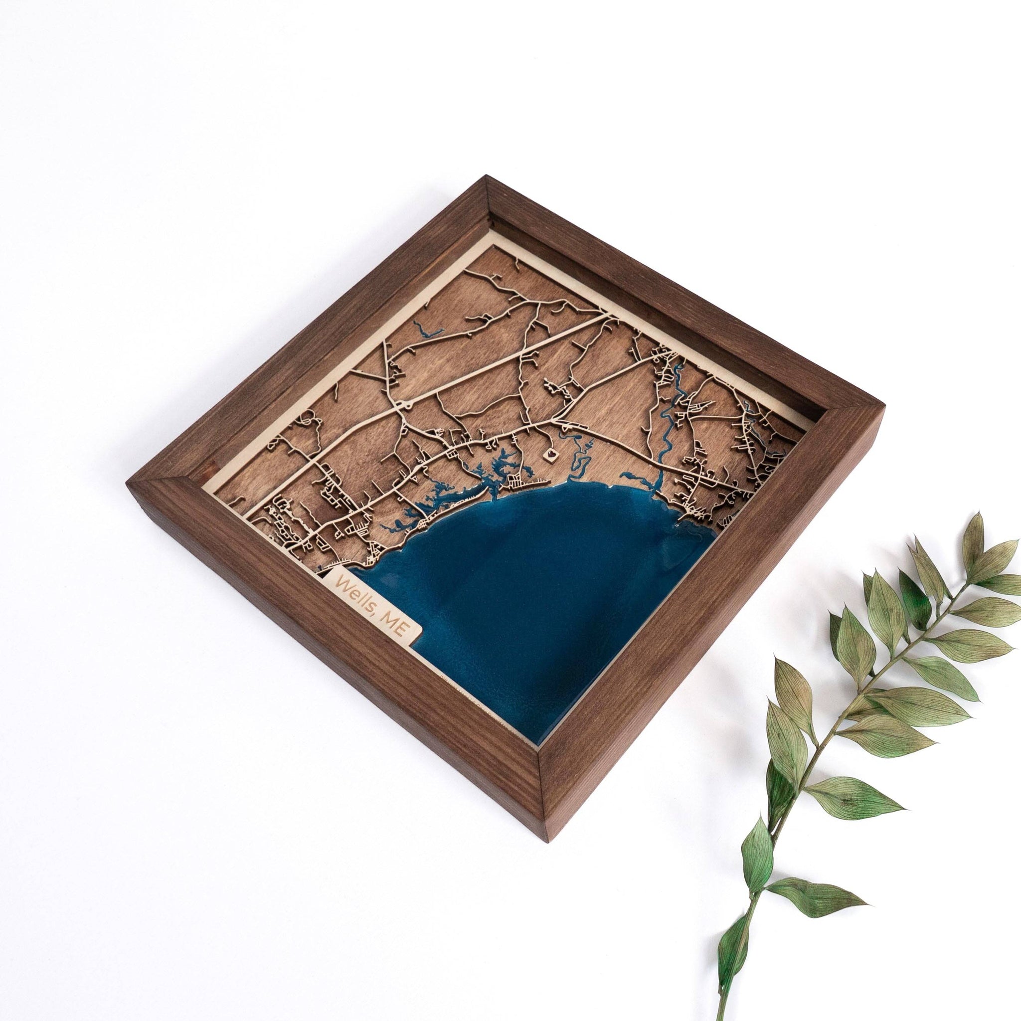 Wells Themed Gift | Artisan Wooden Map Masterpiece