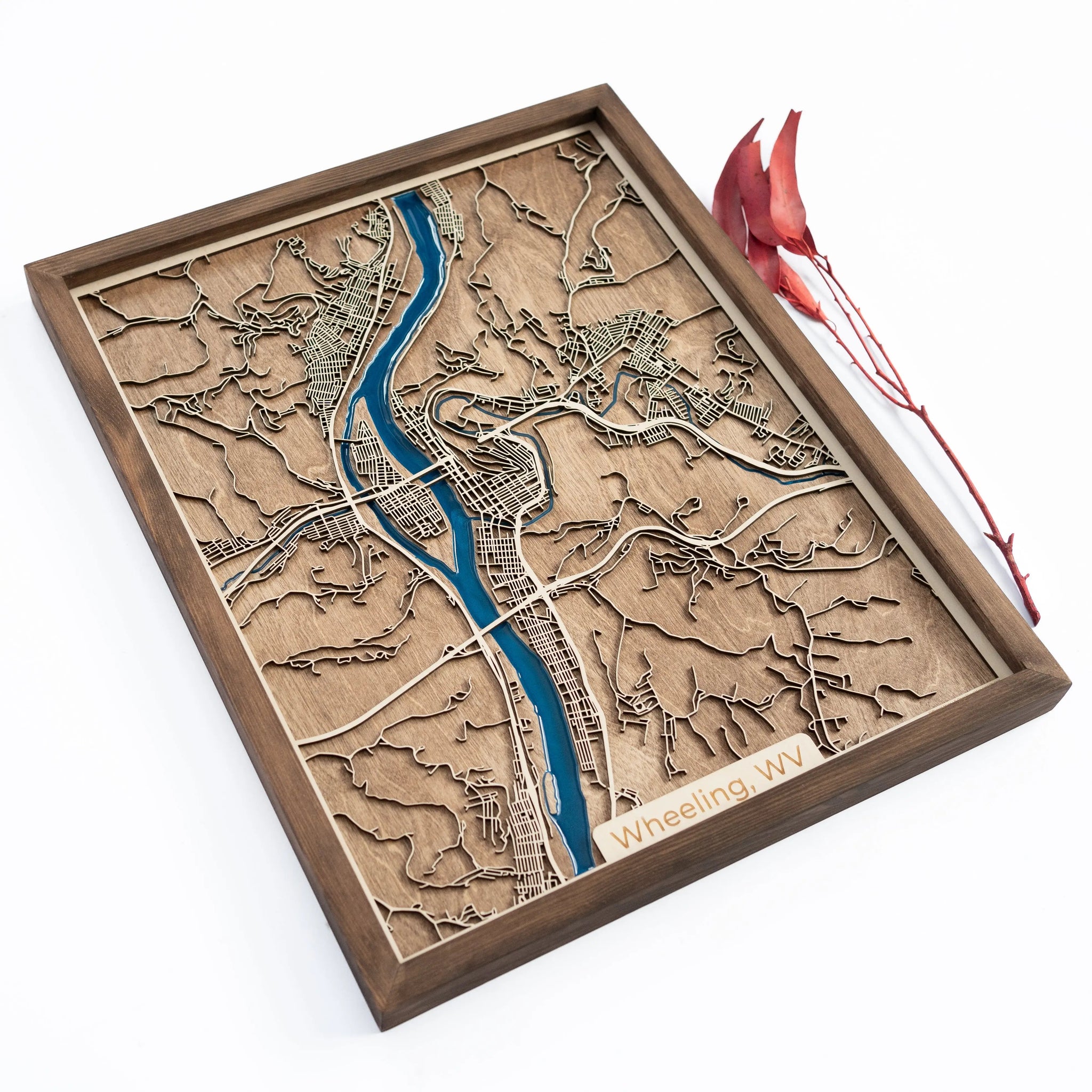 Wheeling Themed Gift | Custom Wooden Map | DifferentMaps