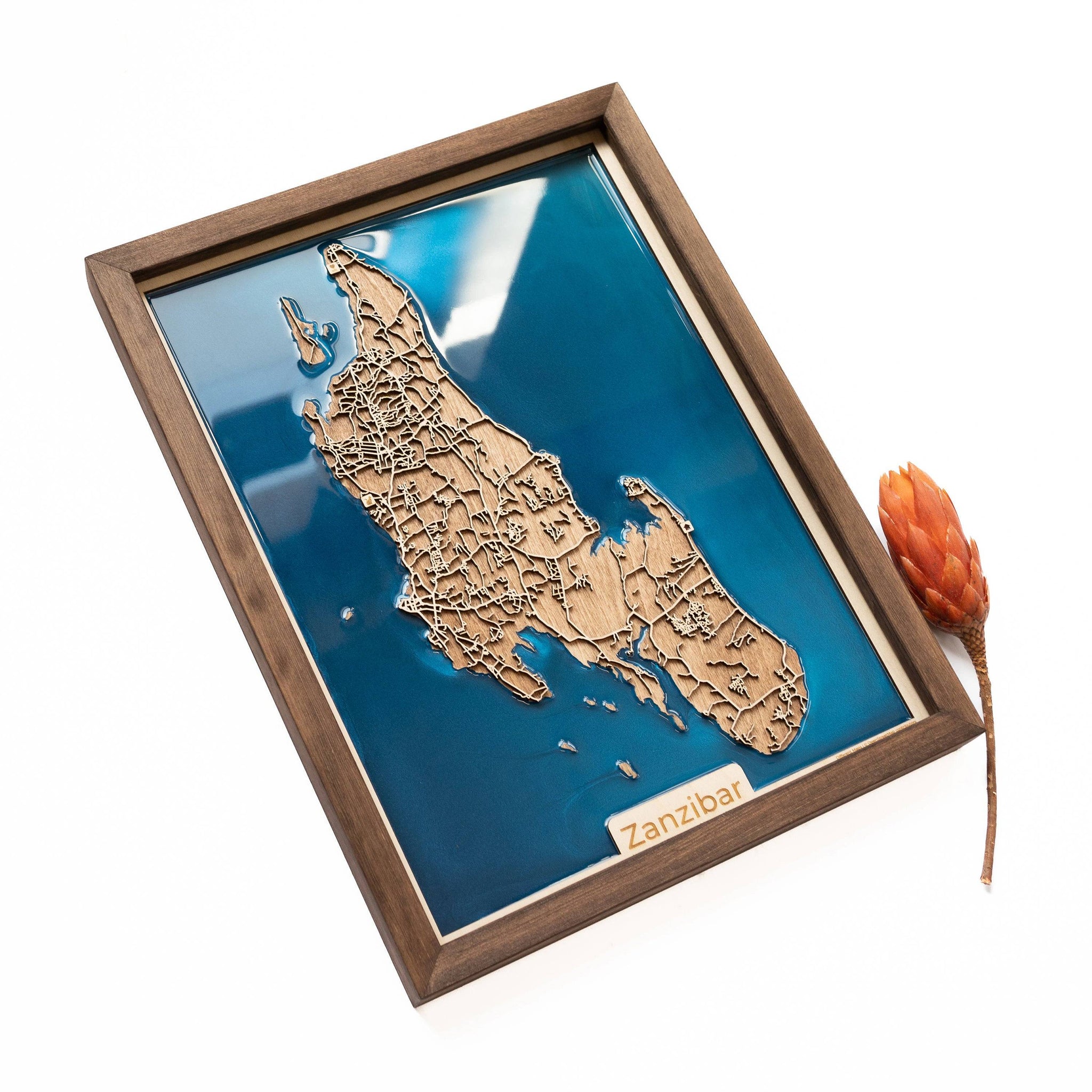Zanzibar Themed Gift | Handcrafted Map | DifferentMaps