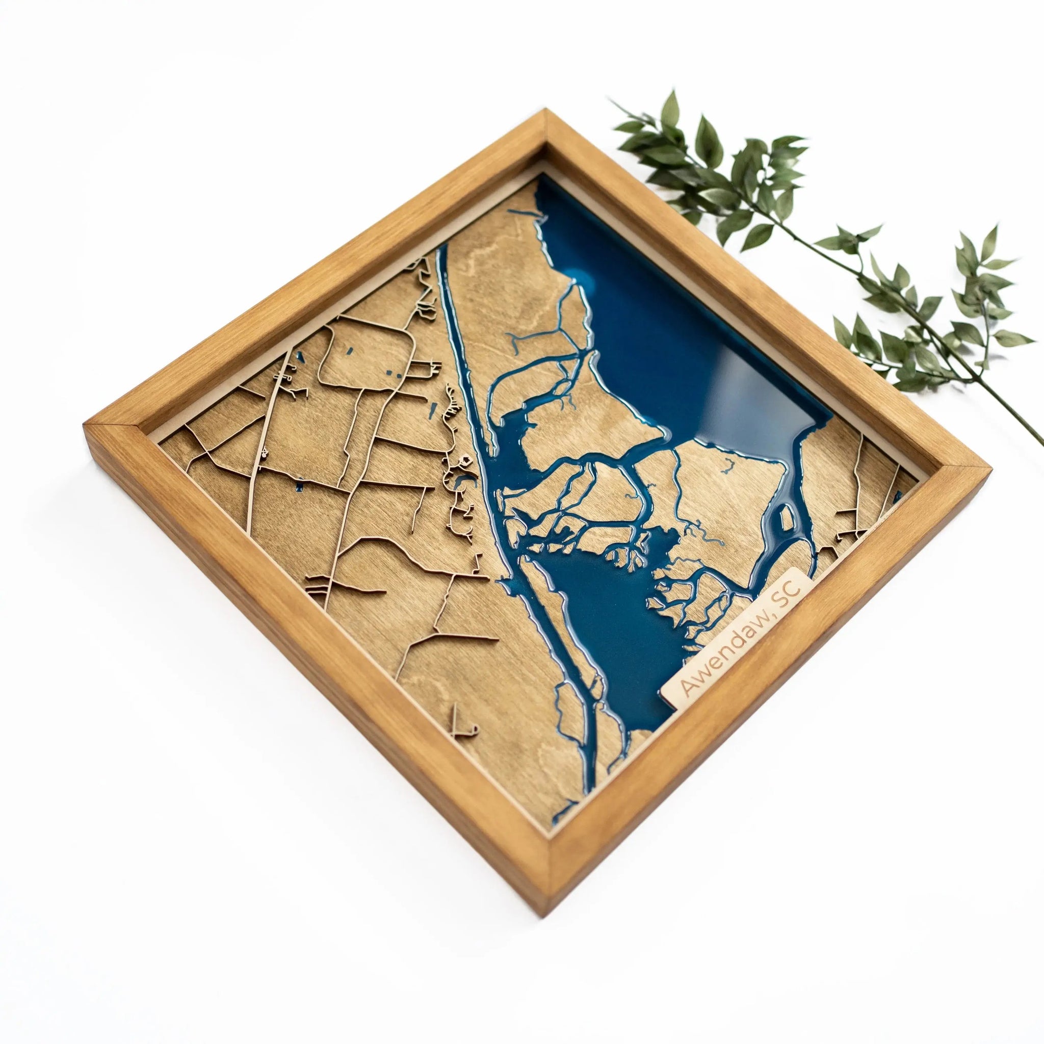 Awendaw Themed Gift | Handmade Personalized Gift | Wood Map
