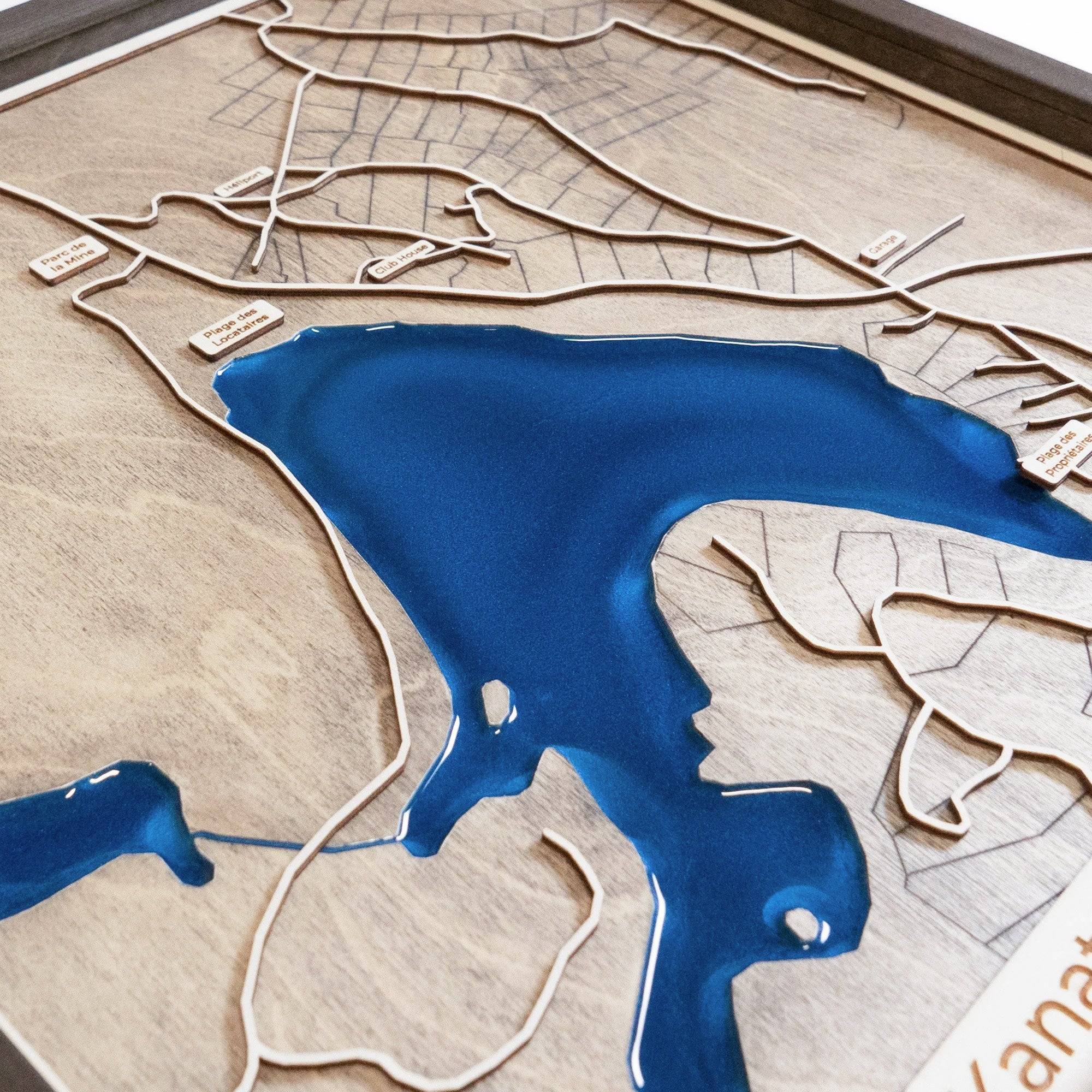 Custom Wood Map Themed Gift | Handcrafted Art Keepsake