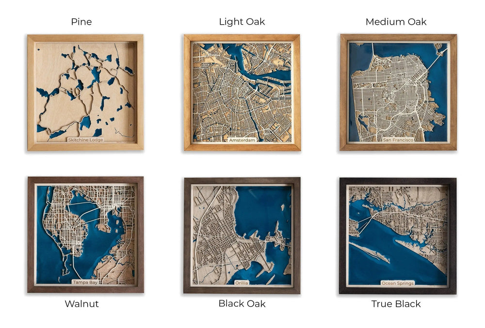 Madison, New Jersey Map | Wood and Epoxy