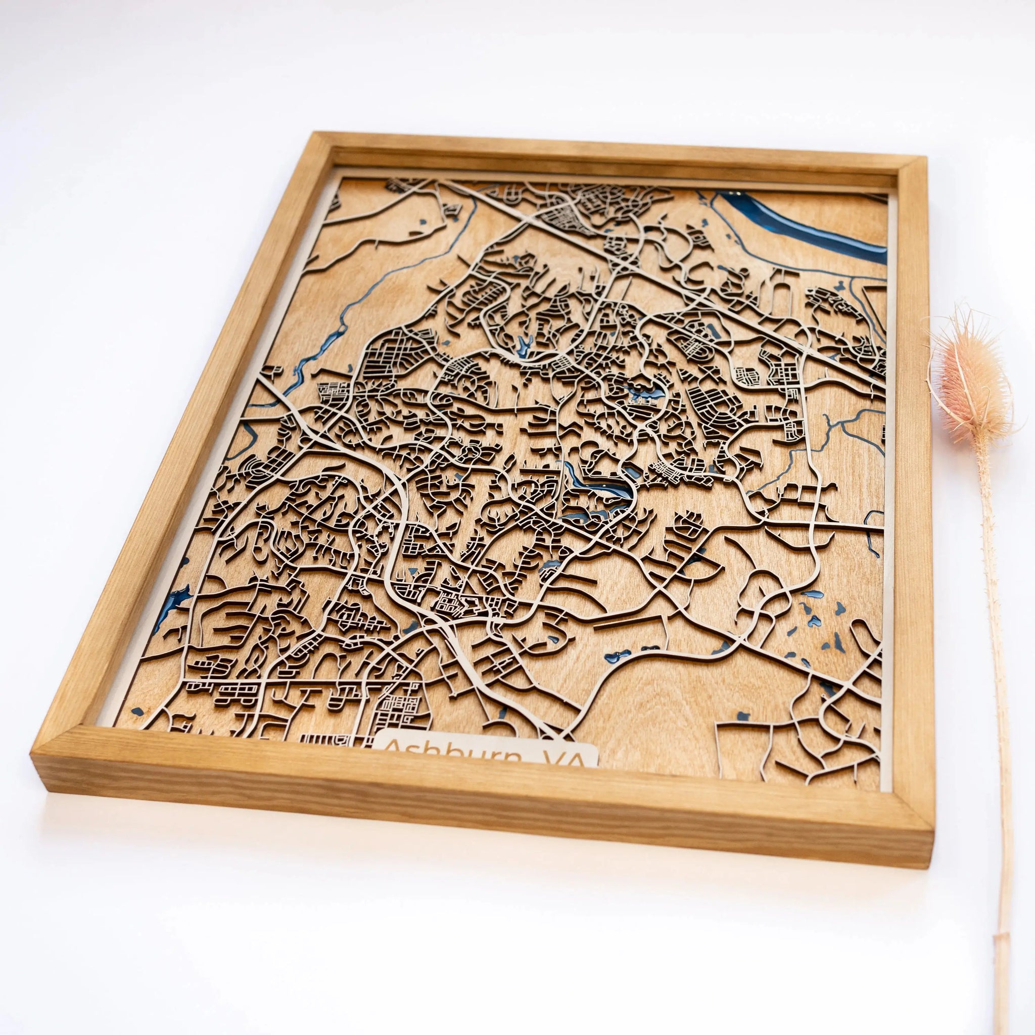 Ashburn Themed Gift | Custom Wooden Map | Different Maps